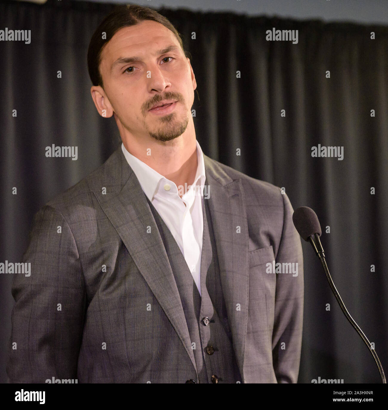 Malmö, Sweden. 8th Oct, 2019. Swedish soccer player Zlatan Ibrahimovic ...