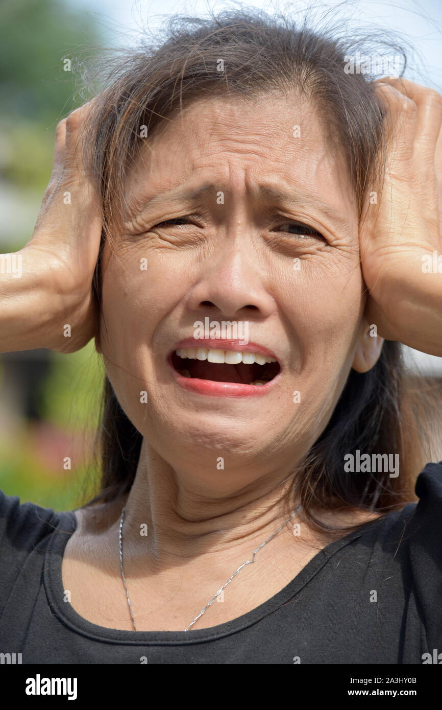 An Adult Female And Silence Stock Photo - Alamy