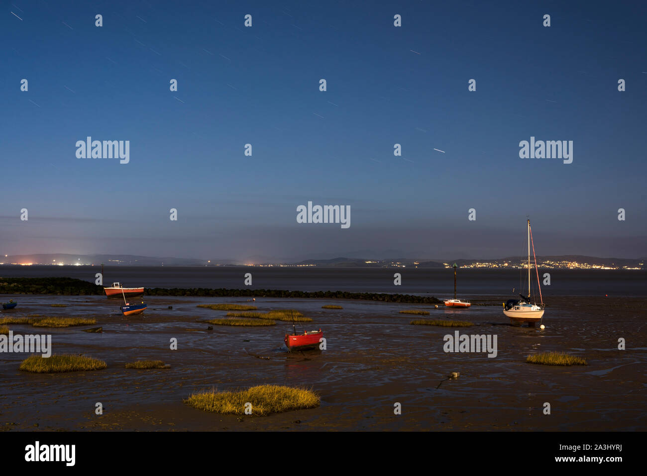 Morecambe bay night in Morecambe Stock Photo - Alamy