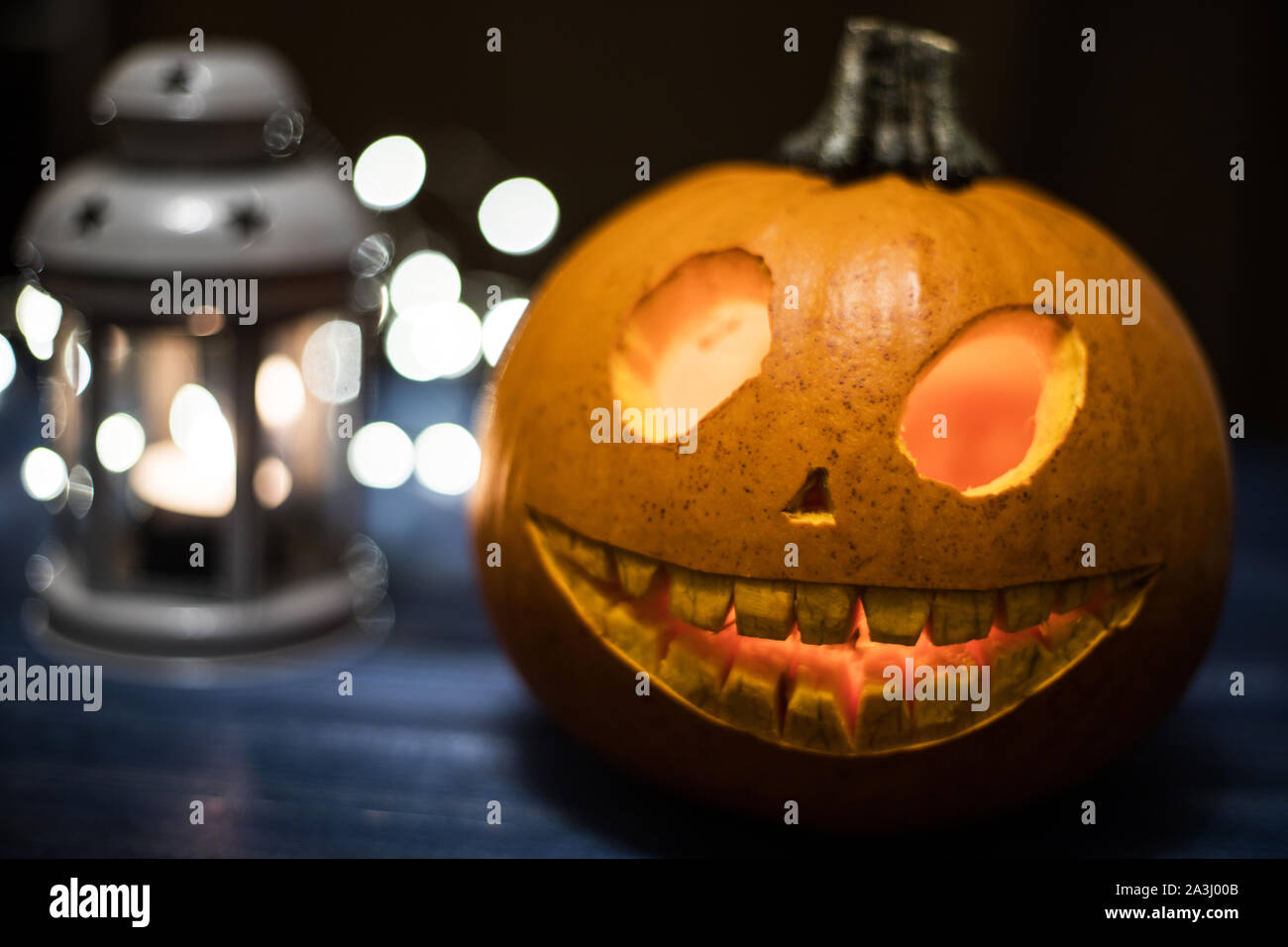 Halloween carved pumpkin, jack o lantern Stock Photo - Alamy