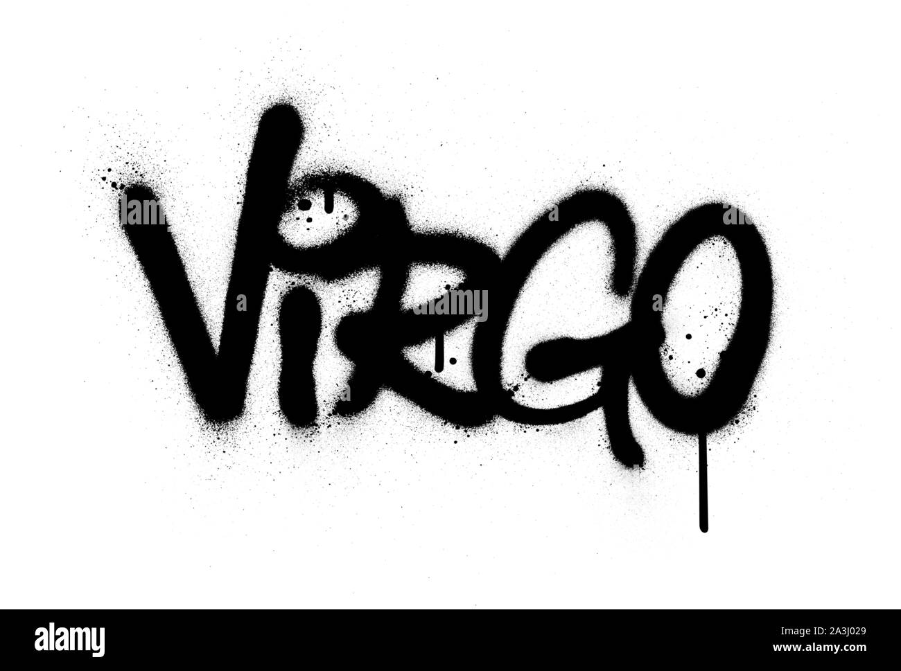 graffiti virgo word sprayed in black over white Stock Vector Image ...