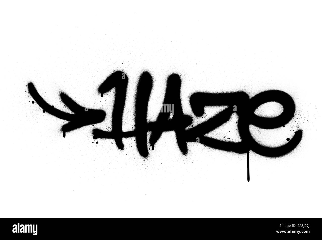 graffiti haze word sprayed in black over white Stock Vector Image & Art ...