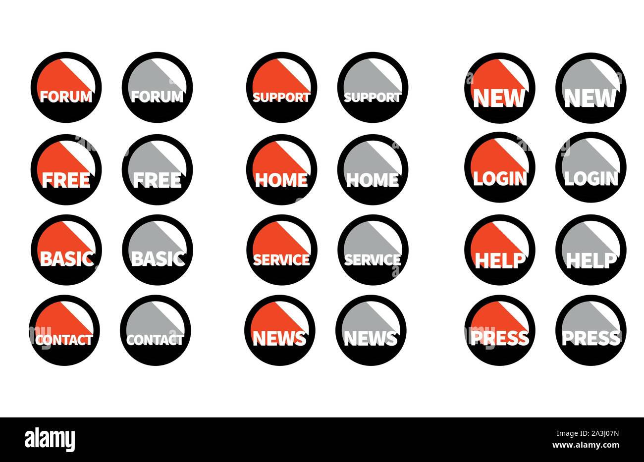 Service Buttons Stock Vector Images - Alamy