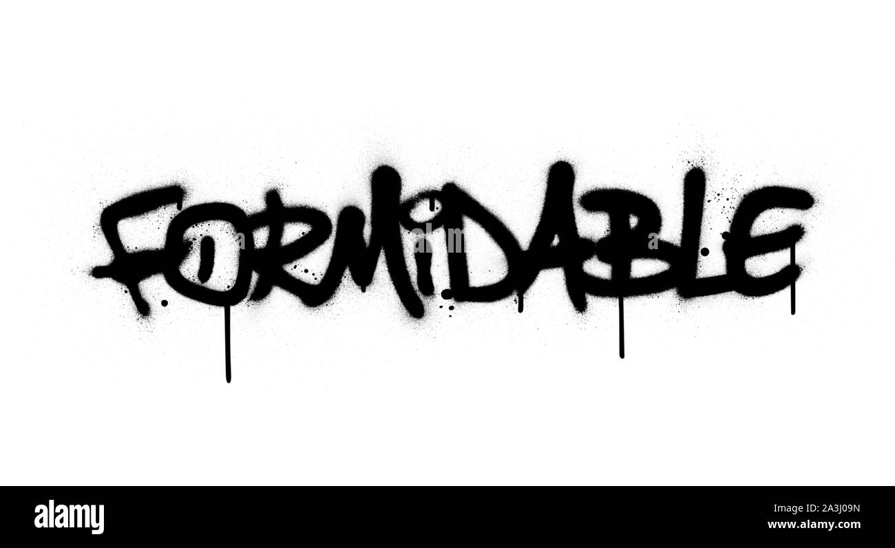 graffiti formidable word sprayed in black over white Stock Vector Image ...