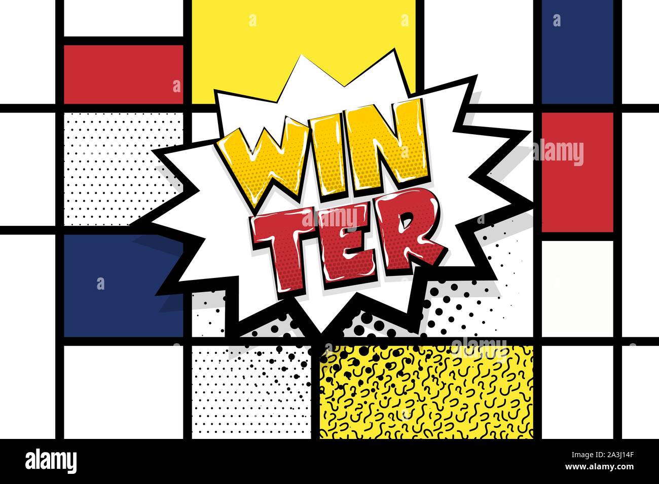 Winter comic text speech bubble pop art Stock Vector Image & Art - Alamy