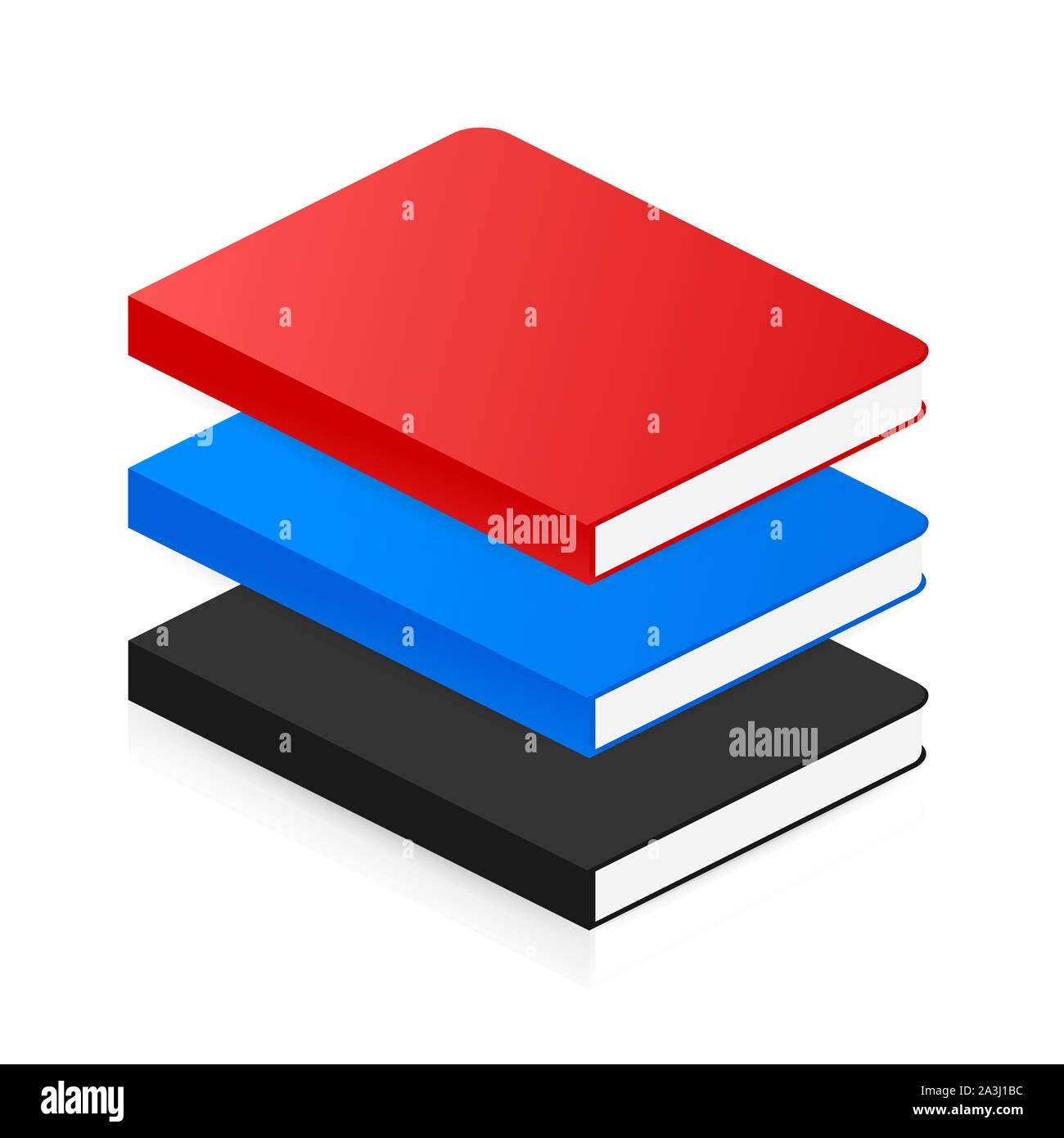 Isometric book icon in flat style. Vector stock illustration Stock ...