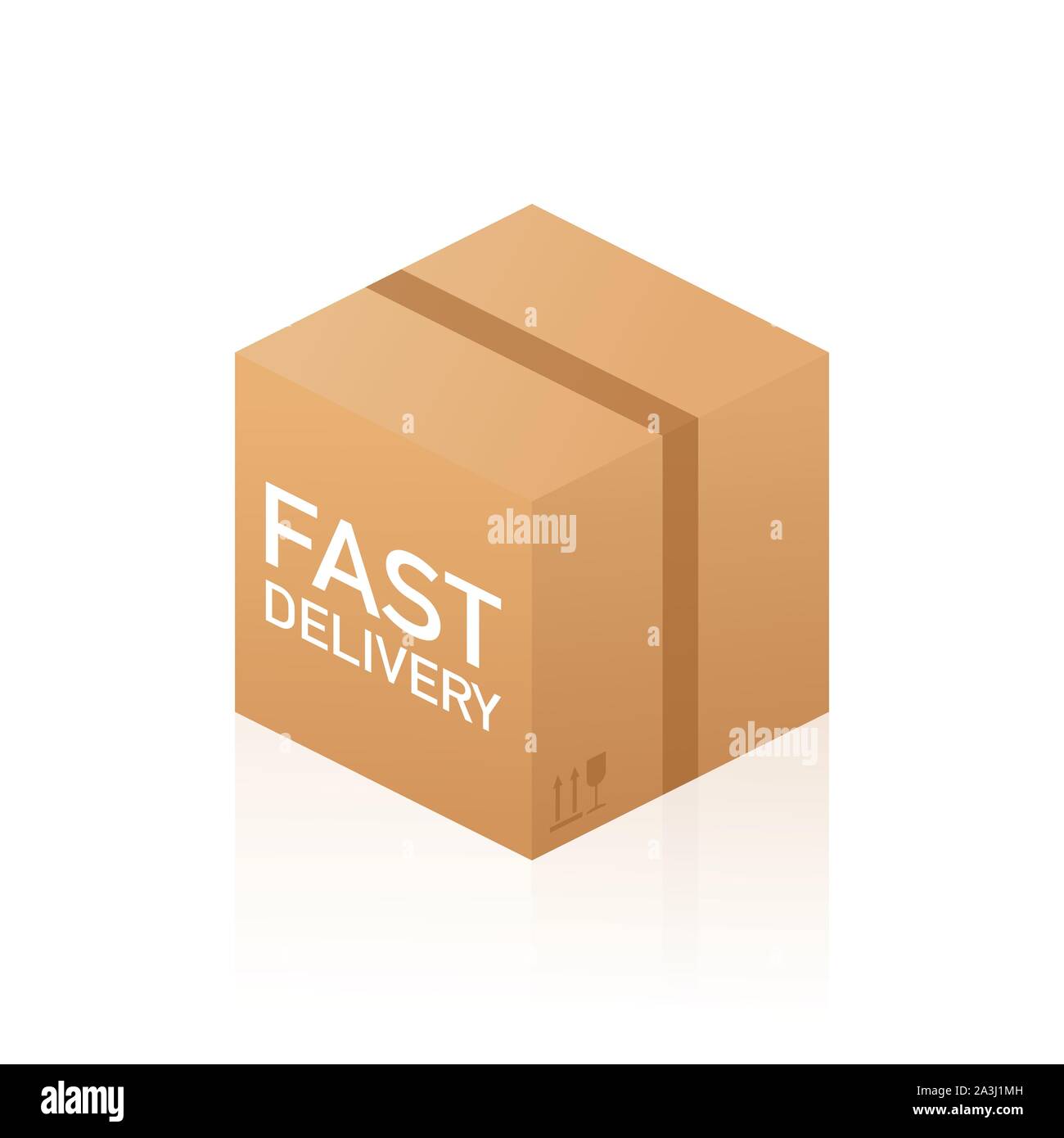 Web banner for Fast Delivery Box and E-Commerce. Flat elements isolated ...