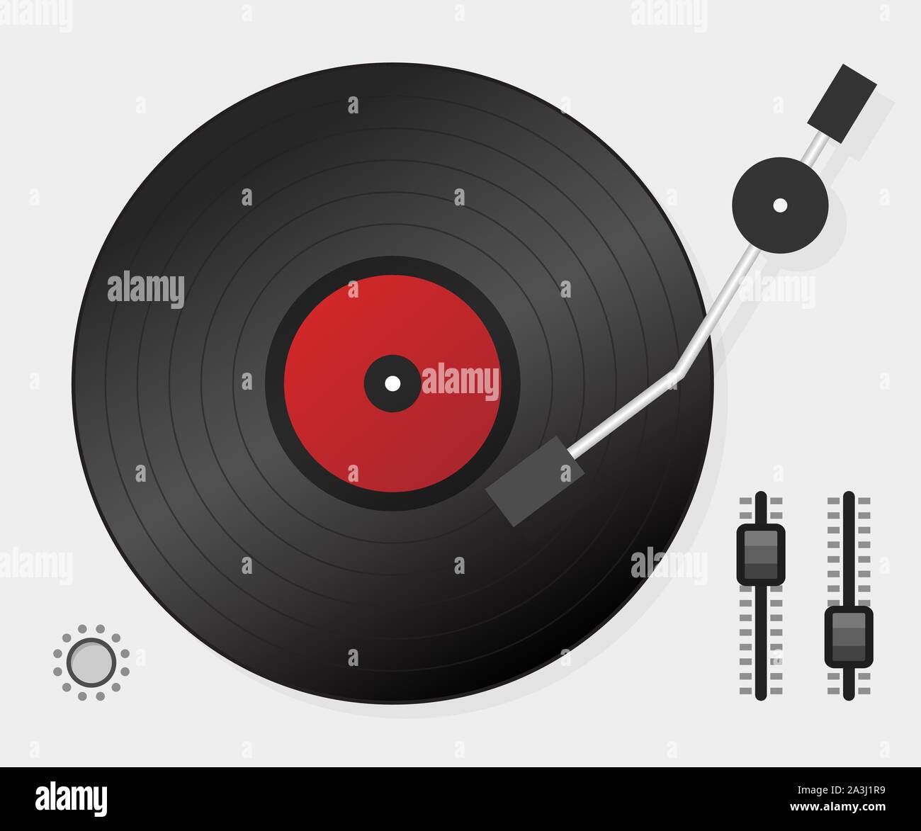 Dj Turntable Top View