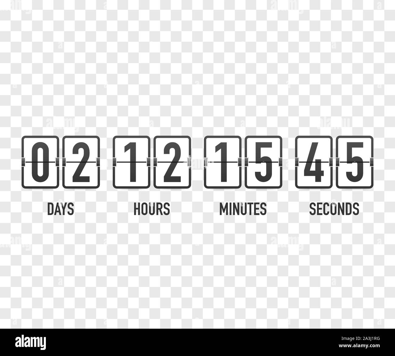 Vector Countdown Clock Counter Timer Ui App Digital Count Down Circle