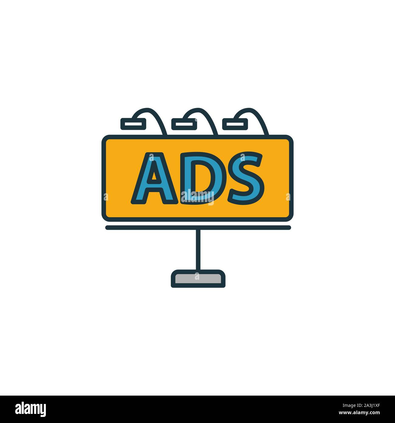 Billboards icon. Outline filled creative elemet from advertising icons ...