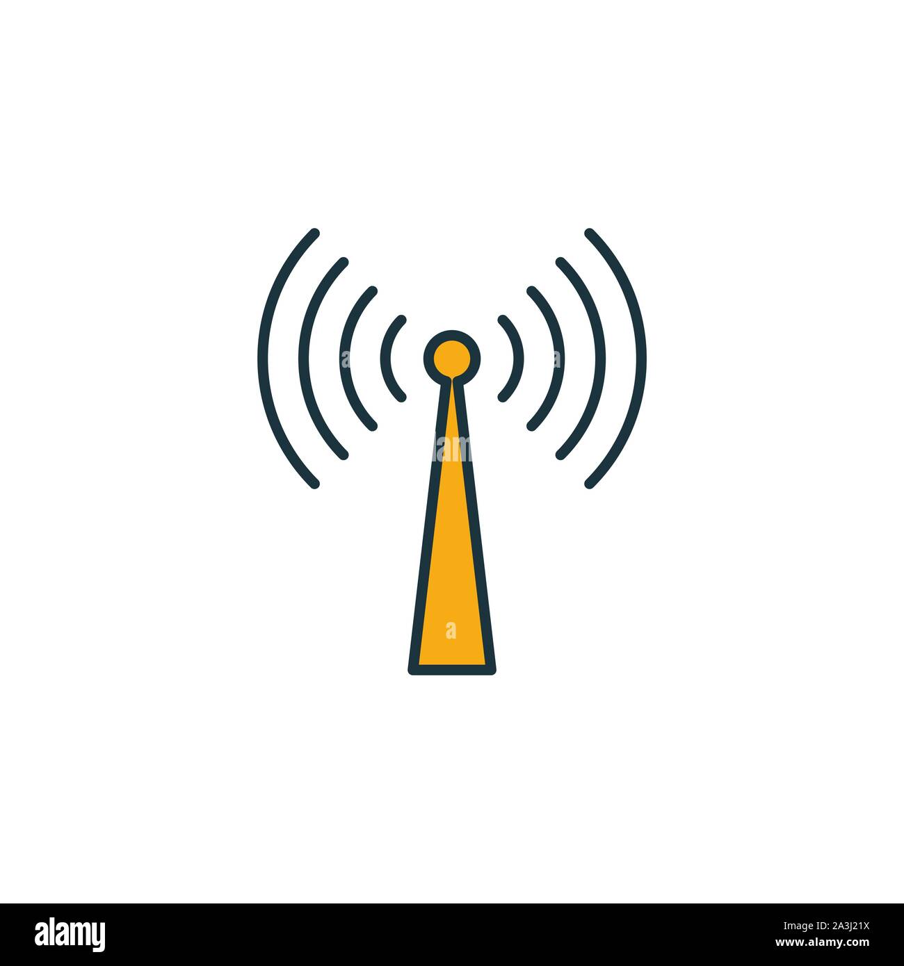 Broadcasting icon. Outline filled creative elemet from advertising ...