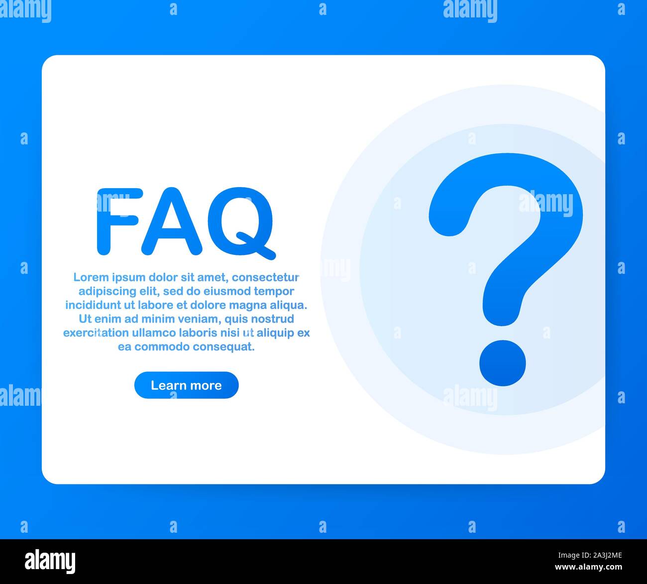 Frequently asked questions FAQ banner. Computer with question icons ...