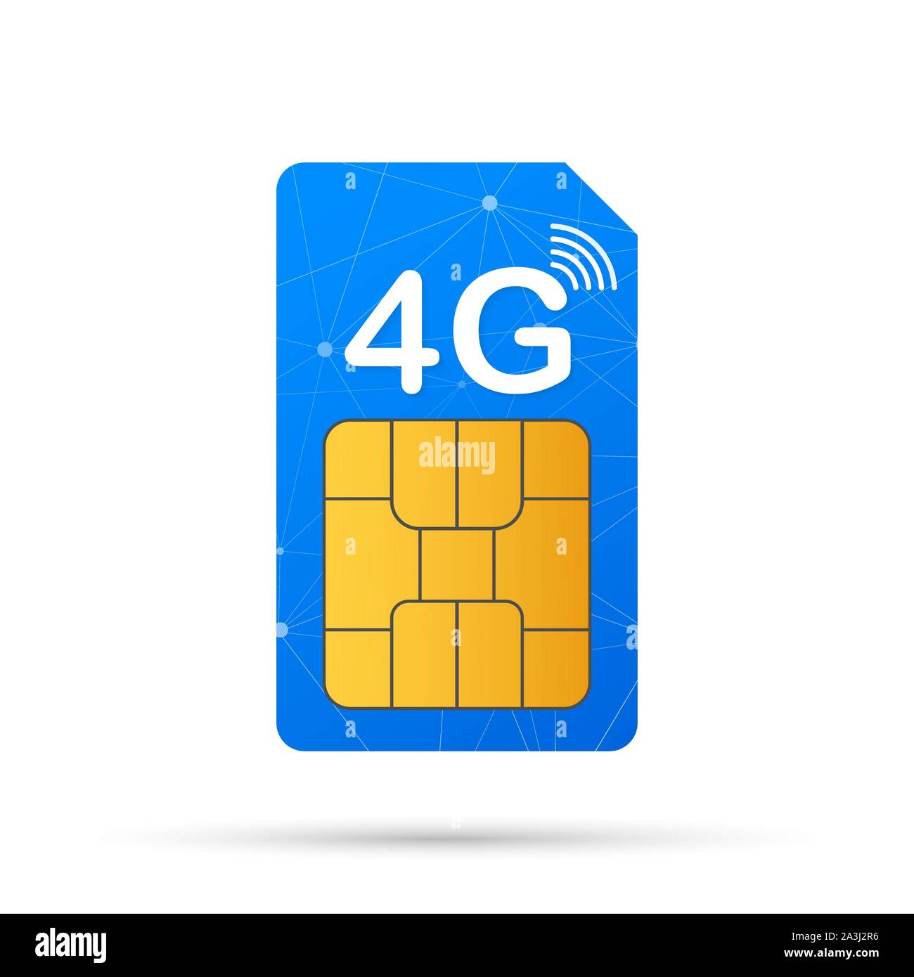 4G Sim Card. Mobile telecommunications technology symbol. Vector stock ...