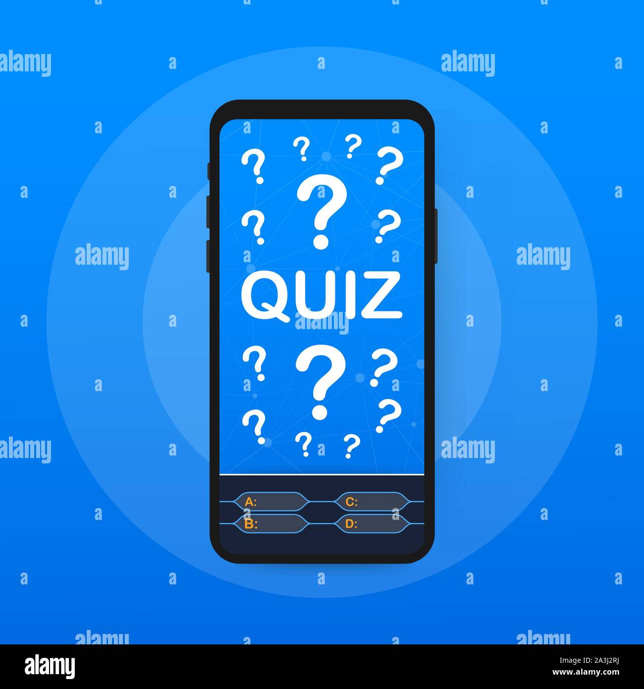 Quiz game vector illustration. Test, exam, answer, education, learning ...