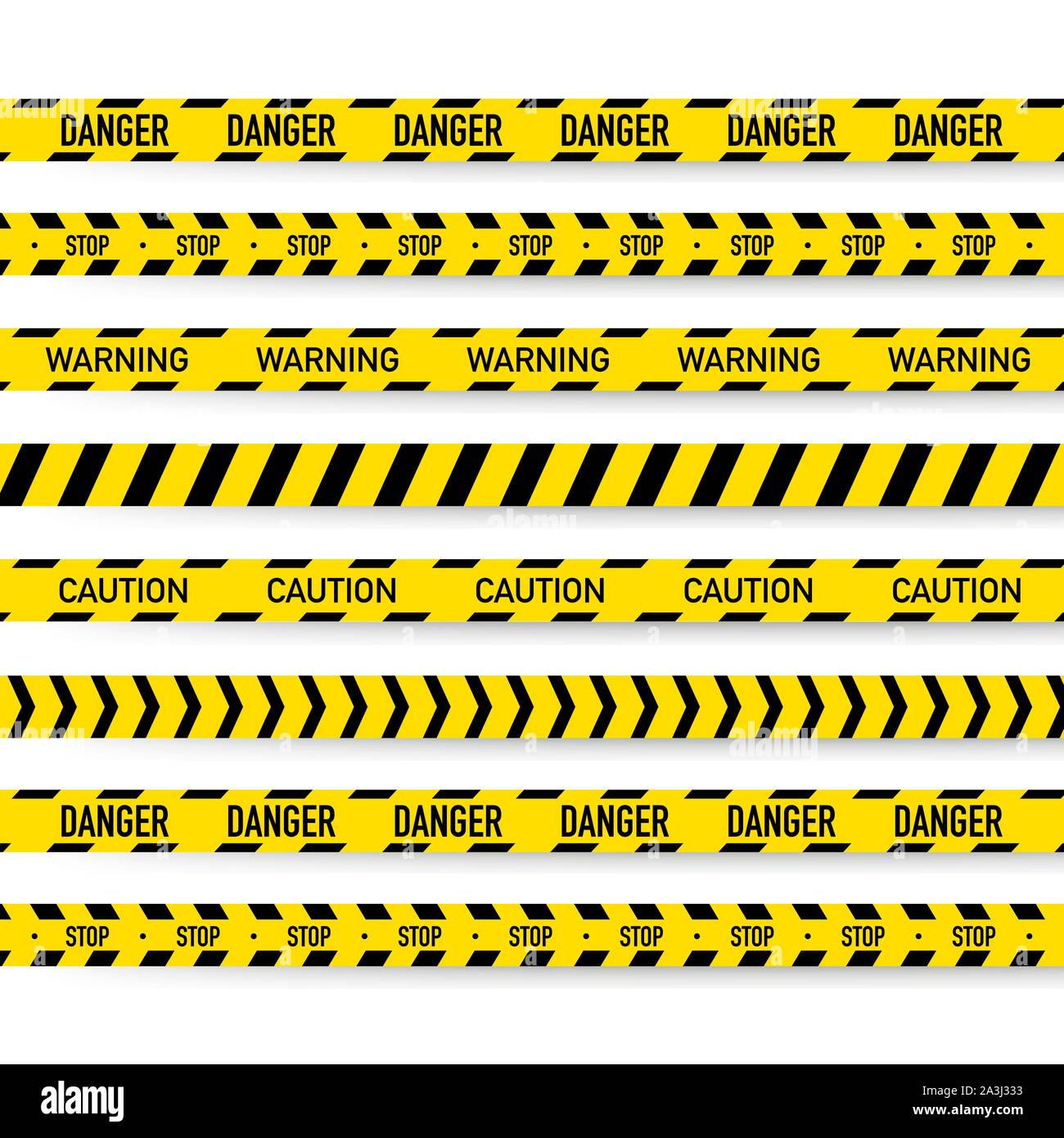 Black and yellow police stripe. Vector stock illustration Stock Vector ...