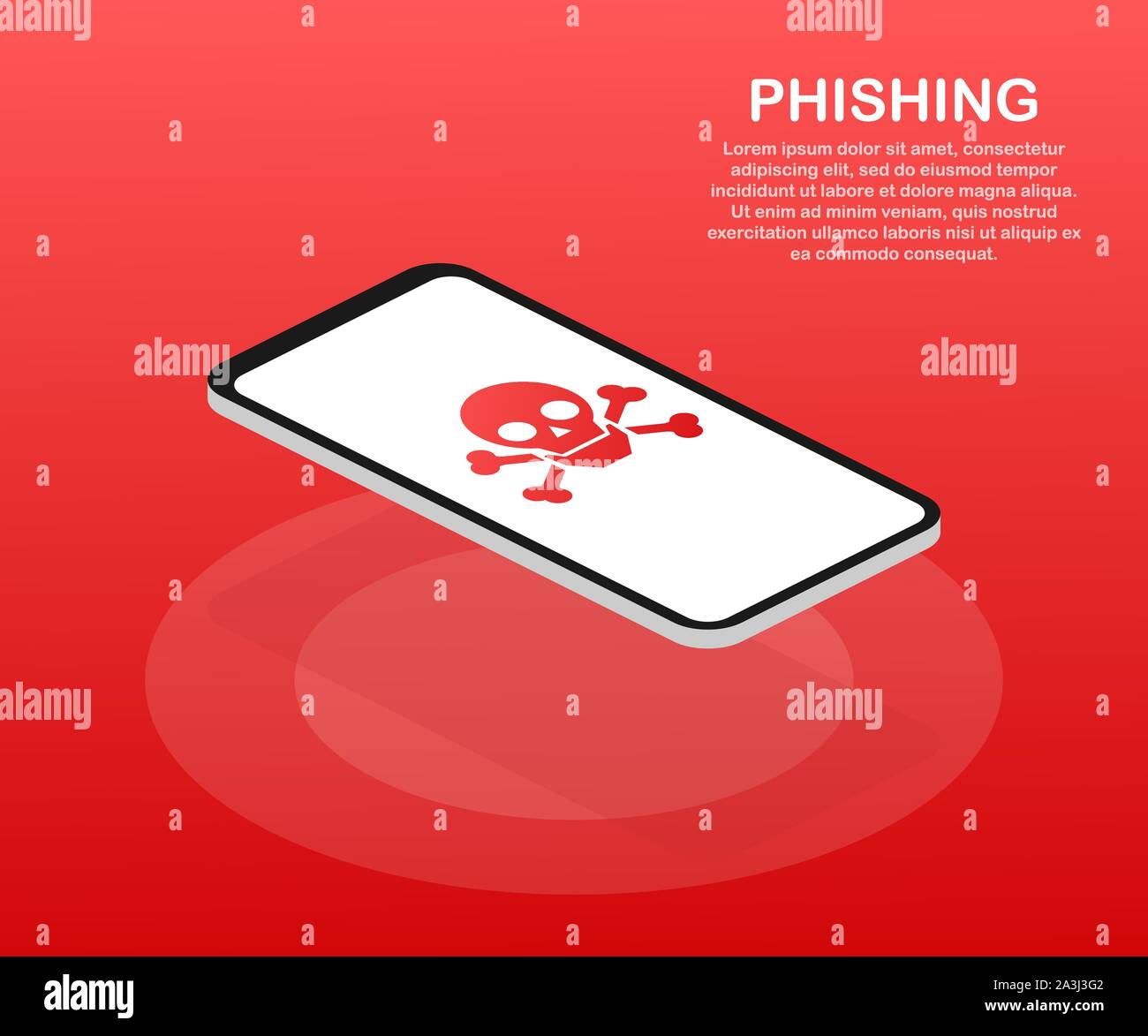 Phishing via internet isometric vector concept illustration. Email ...