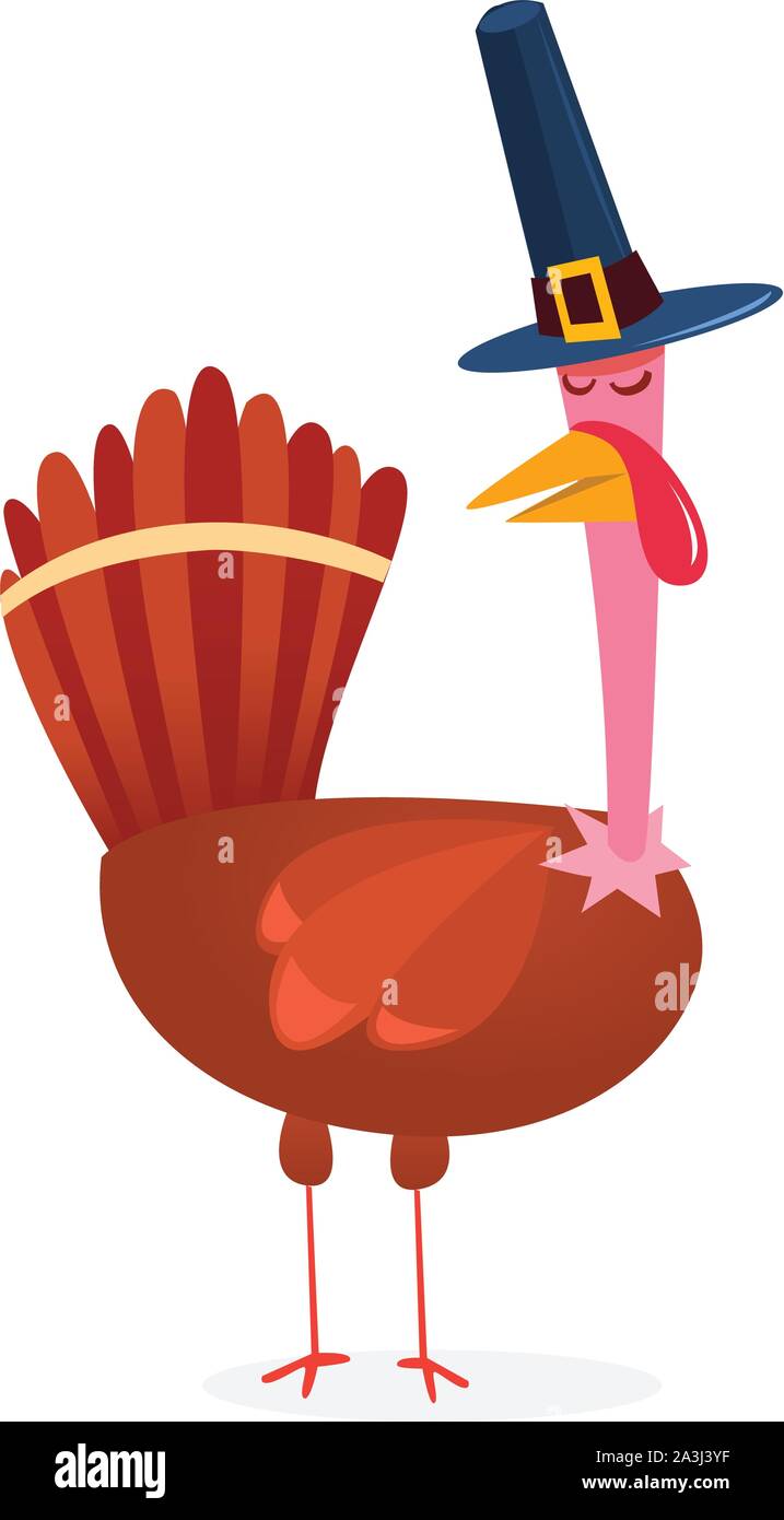 Turkey cartoon. Vector illustration isolated white background Stock ...