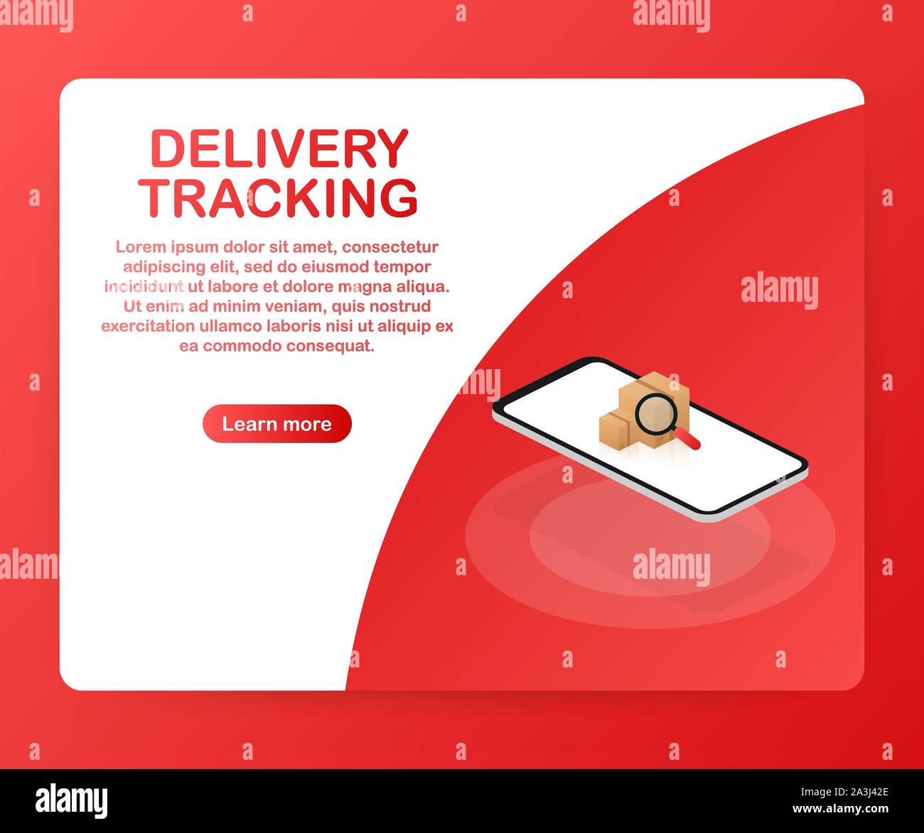 Parcel tracking website on smartphone screen. Online package tracking ...
