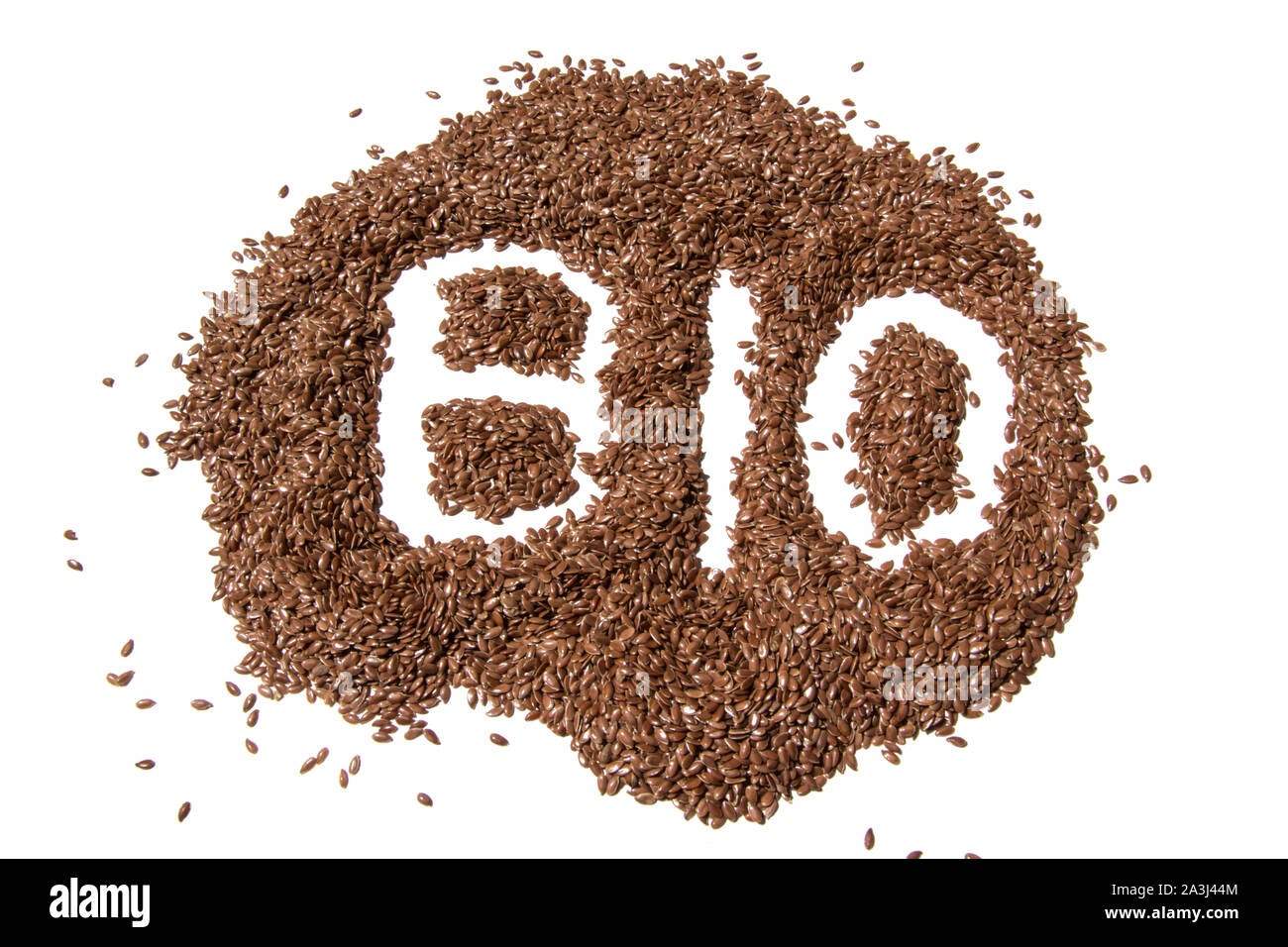 Linseed bio sign photo. Beautiful picture, background, wallpaper Stock ...