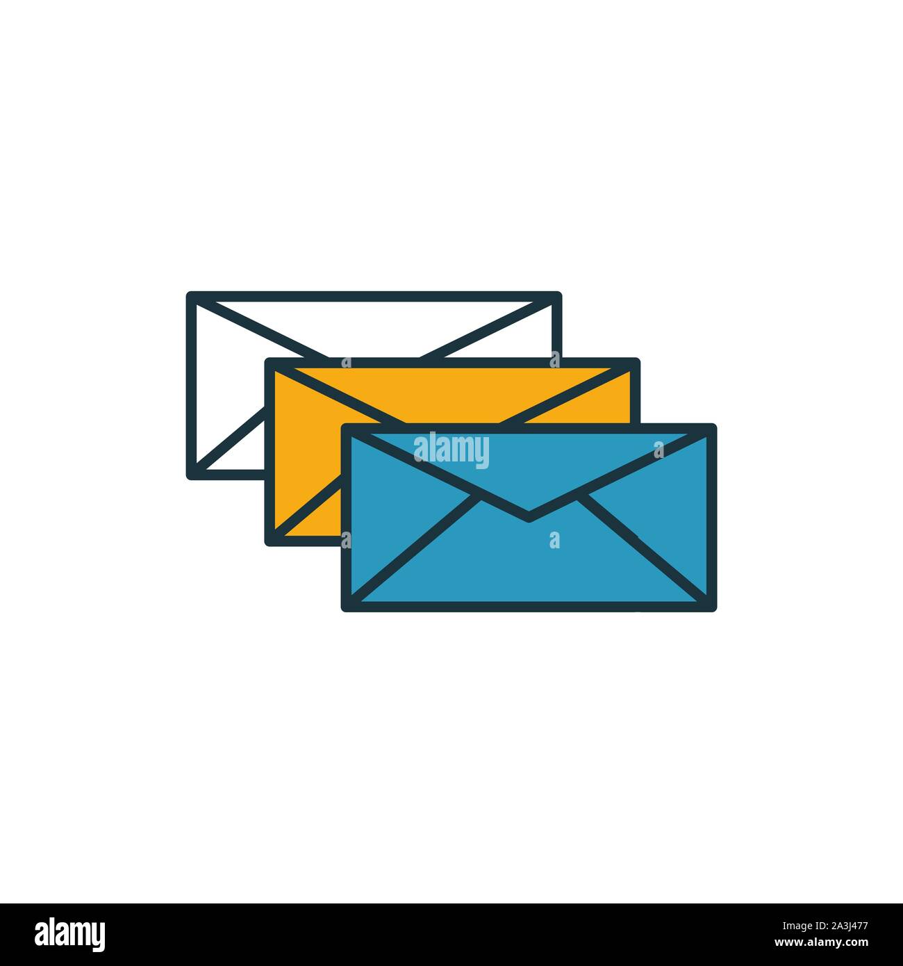 Mailing icon. Outline filled creative elemet from advertising icons ...