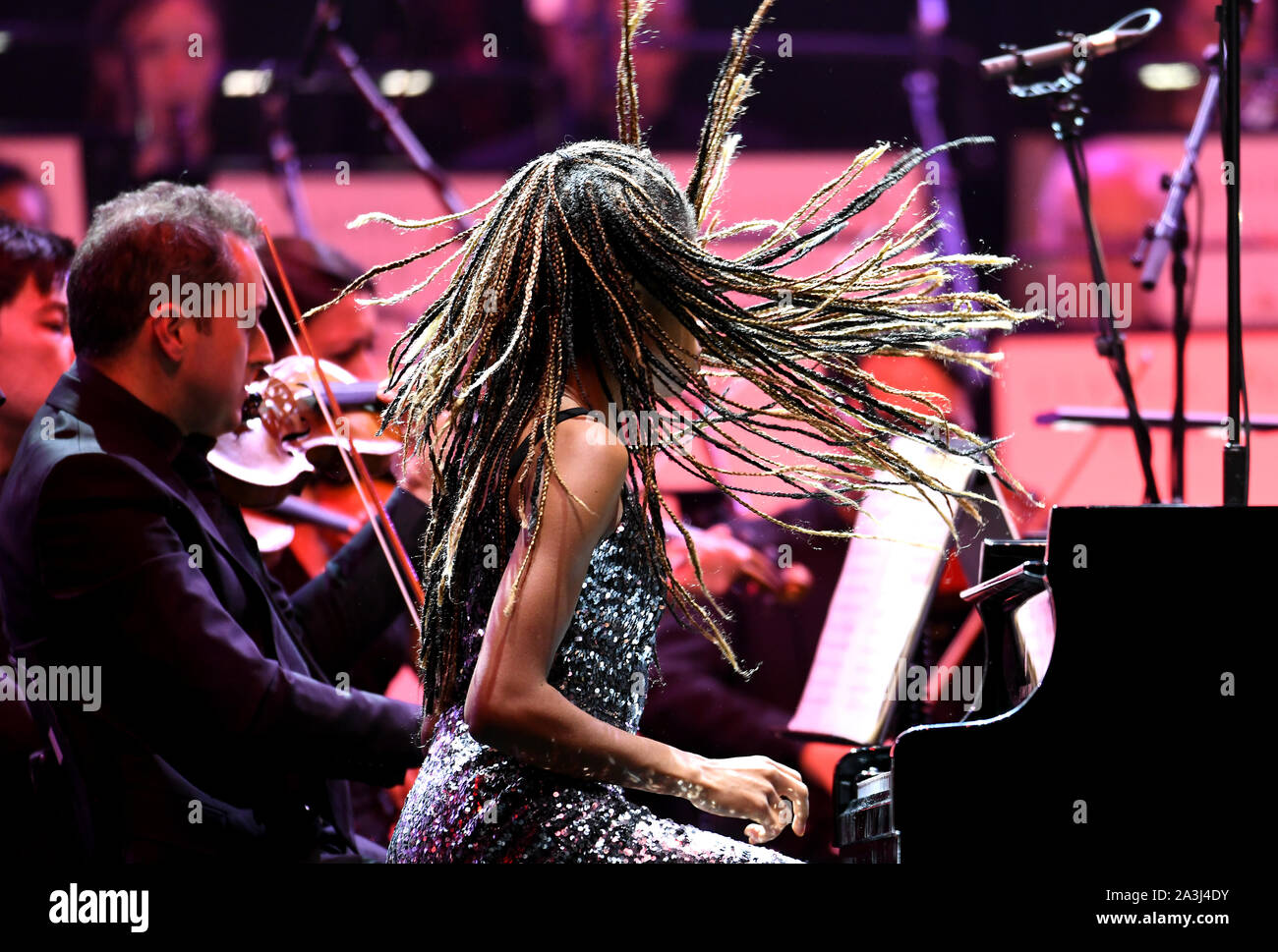 Isata Kanneh-Mason performs with the Bournemouth Sympathy Orchestra at ...