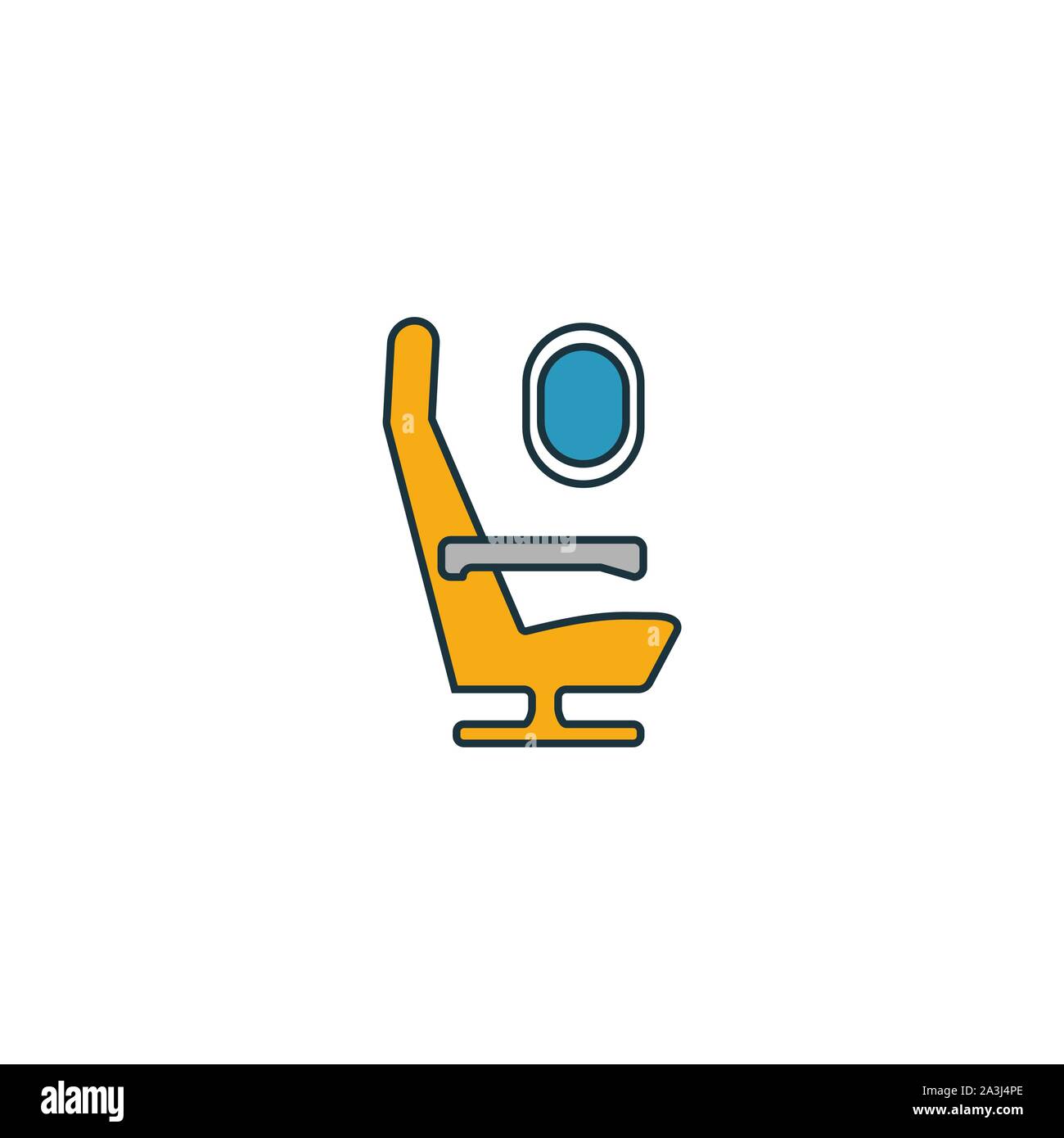 Airplane Seat icon. Outline filled creative elemet from airport icons ...