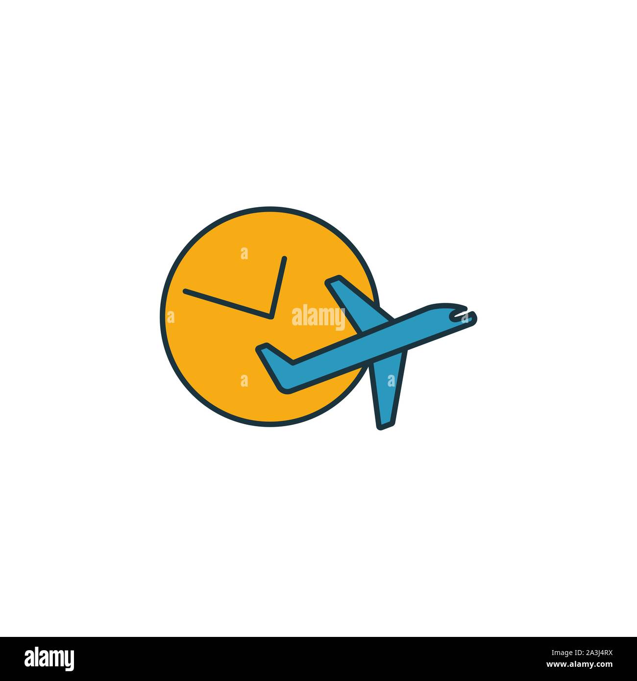 Flight Delayed icon. Outline filled creative elemet from airport icons ...