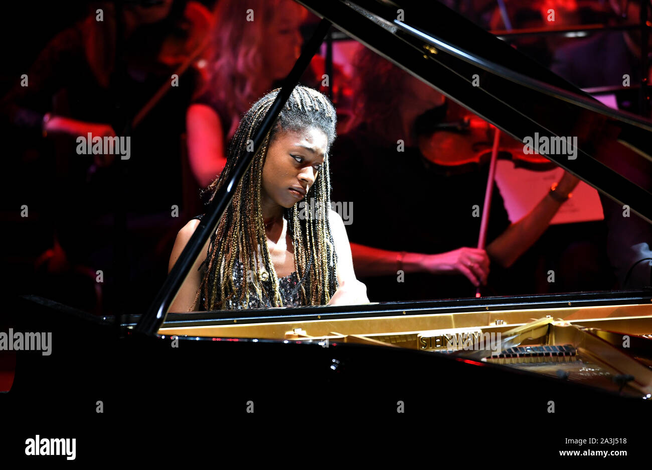 Isata Kanneh-Mason performs with the Bournemouth Sympathy Orchestra at ...