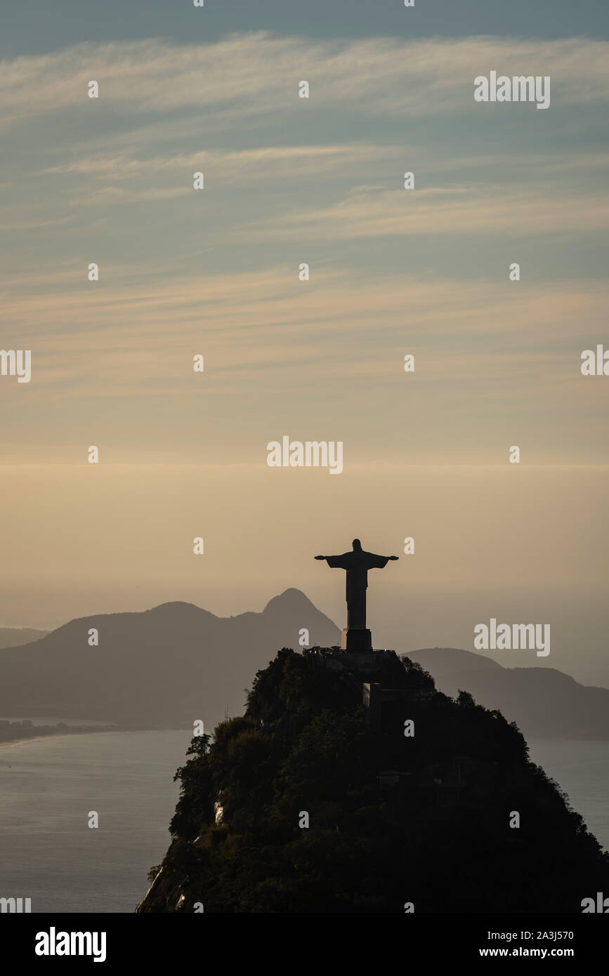 Beautiful view to Christ the Redeemer Statue over Corcovado Mountain ...