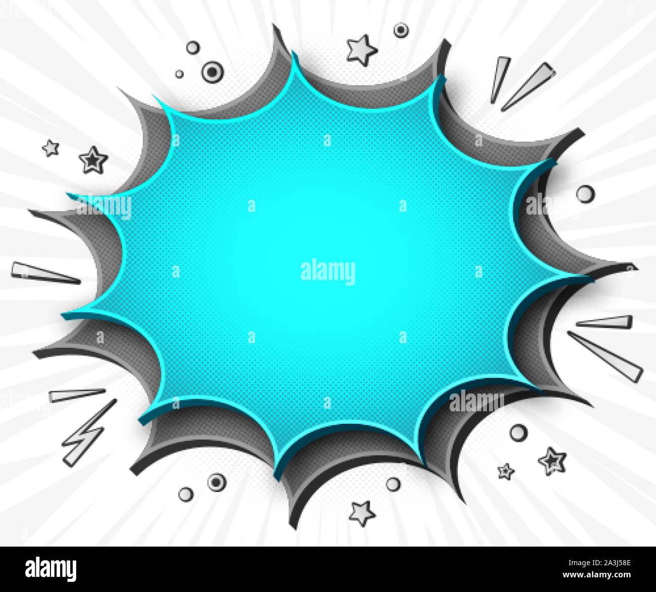 Comics background. Cartoon poster in pop art style with grey - blue ...