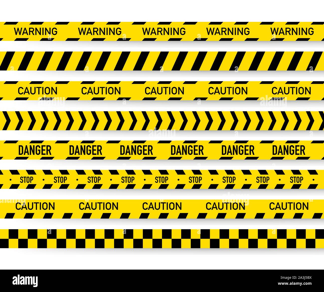Black and yellow police stripe. Vector stock illustration Stock Vector ...