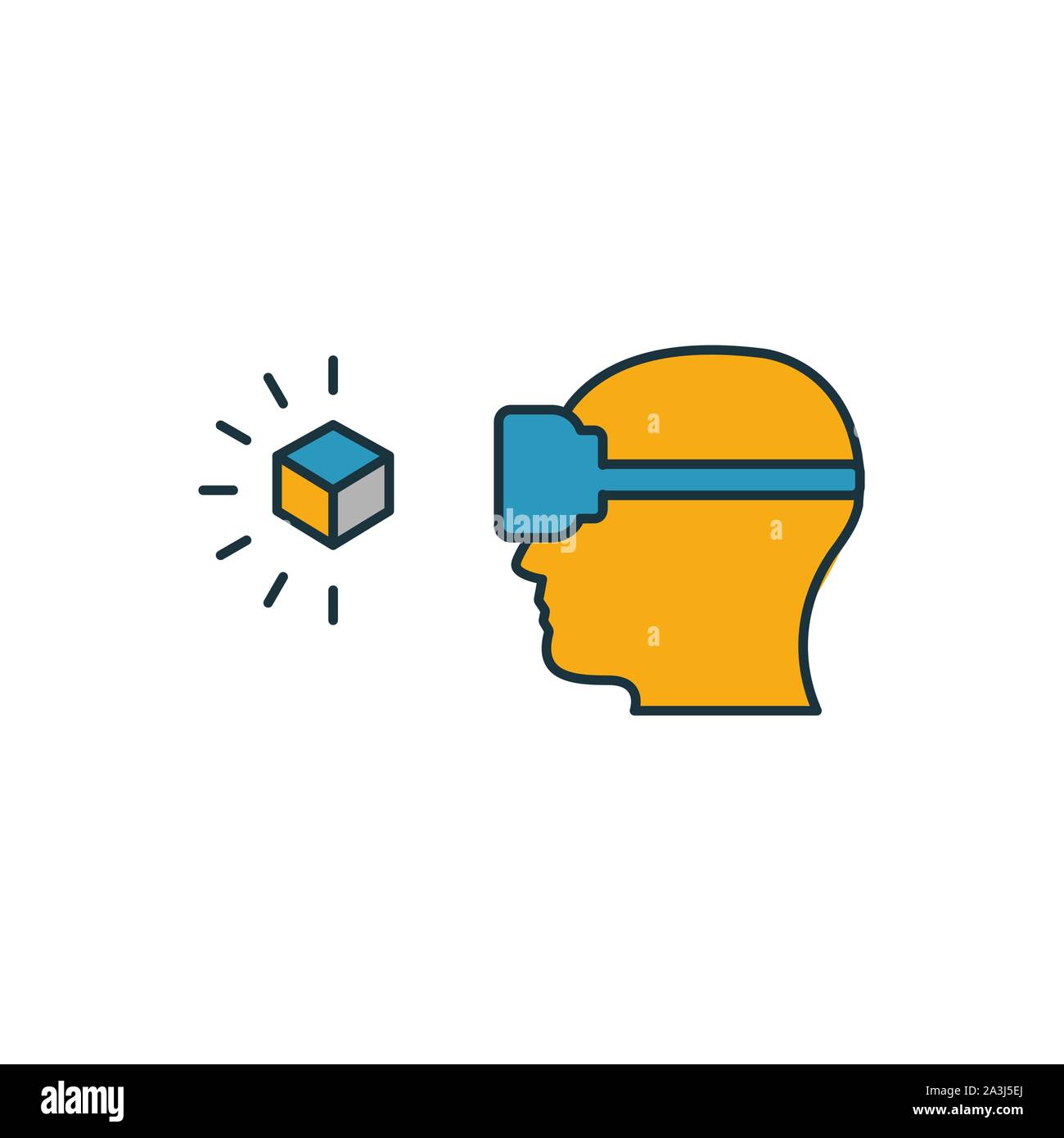 Augmented Reality Glasses icon. Outline filled creative elemet from ... Augmented Reality Glasses icon. Outline filled creative elemet from ...