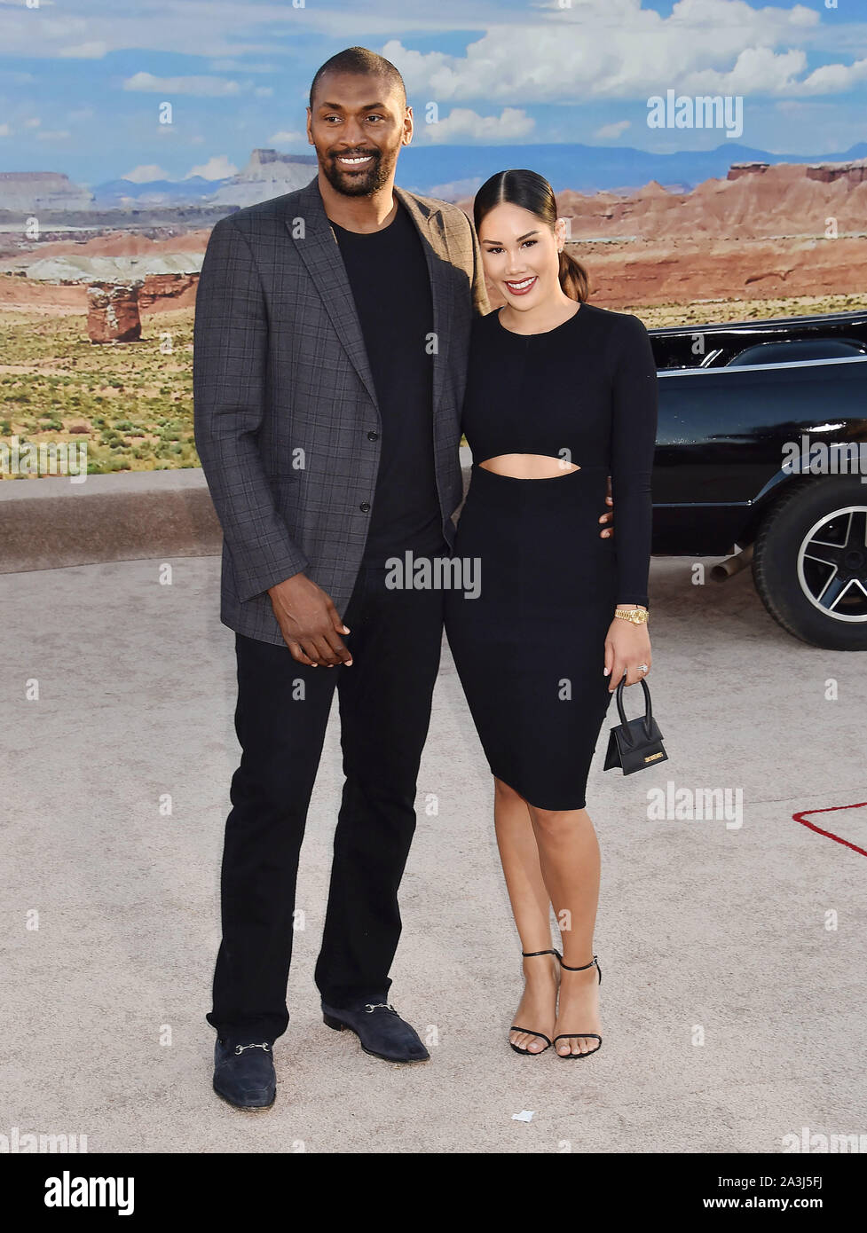 WESTWOOD, CA - OCTOBER 07: Metta World Peace and Maya Ford attend the ...