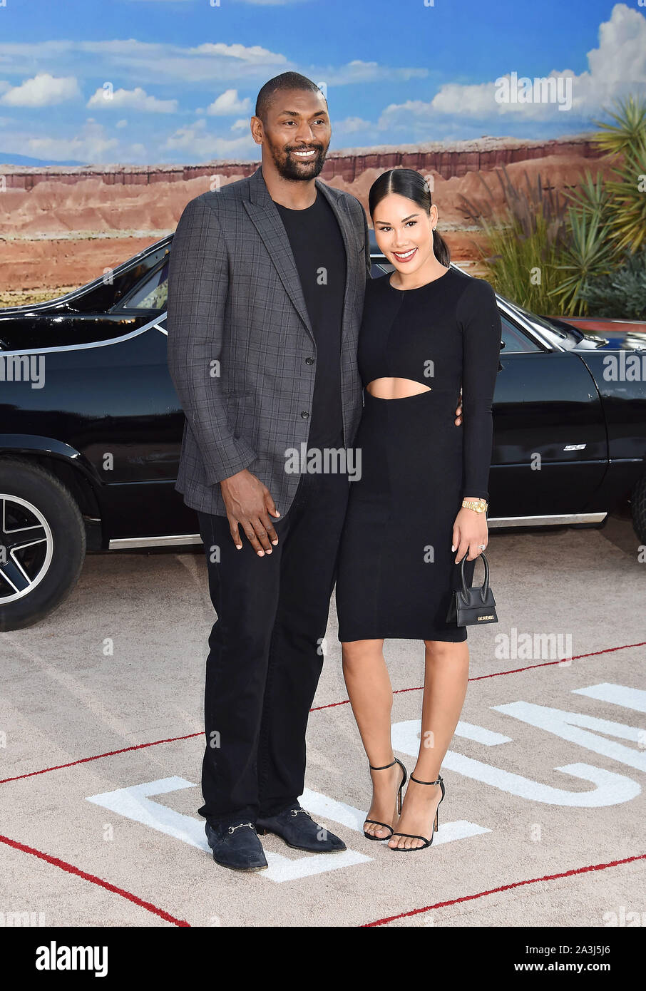 WESTWOOD, CA - OCTOBER 07: Metta World Peace and Maya Ford attend the ...