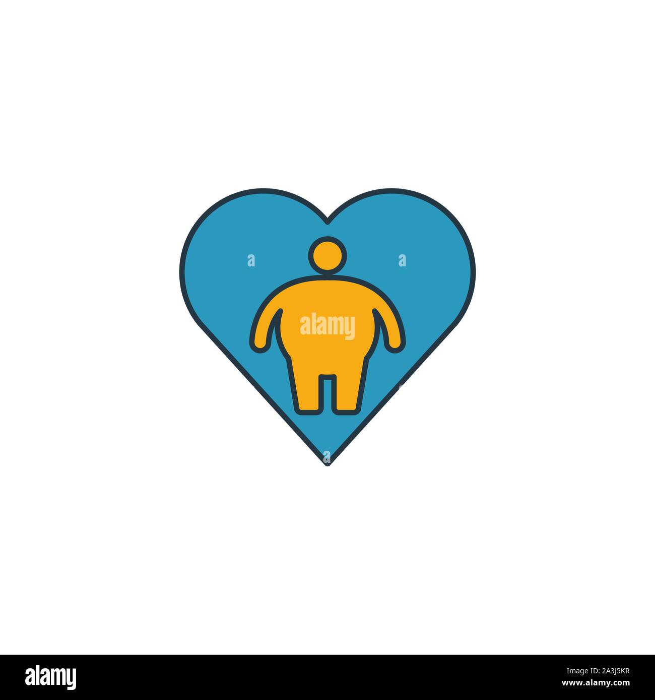 Body Positivity icon. Outline filled creative elemet from visual device ...
