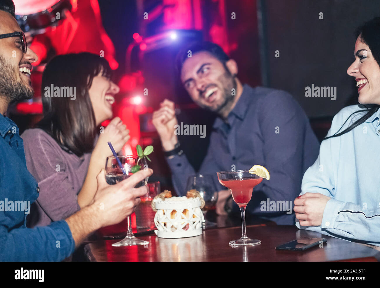 Women enjoying cocktails bar hi-res stock photography and images - Alamy