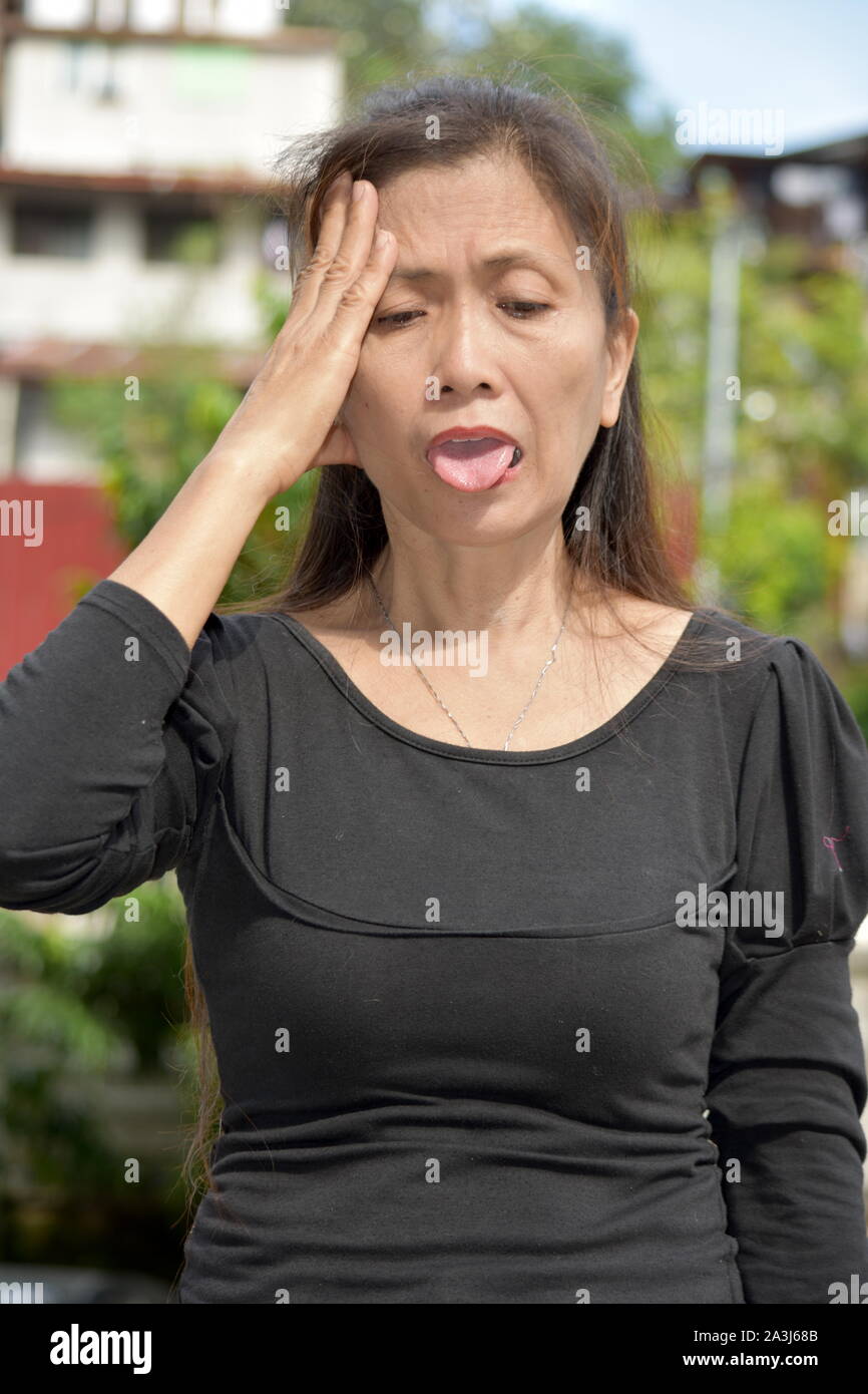A Female Senior Poor Health Stock Photo - Alamy