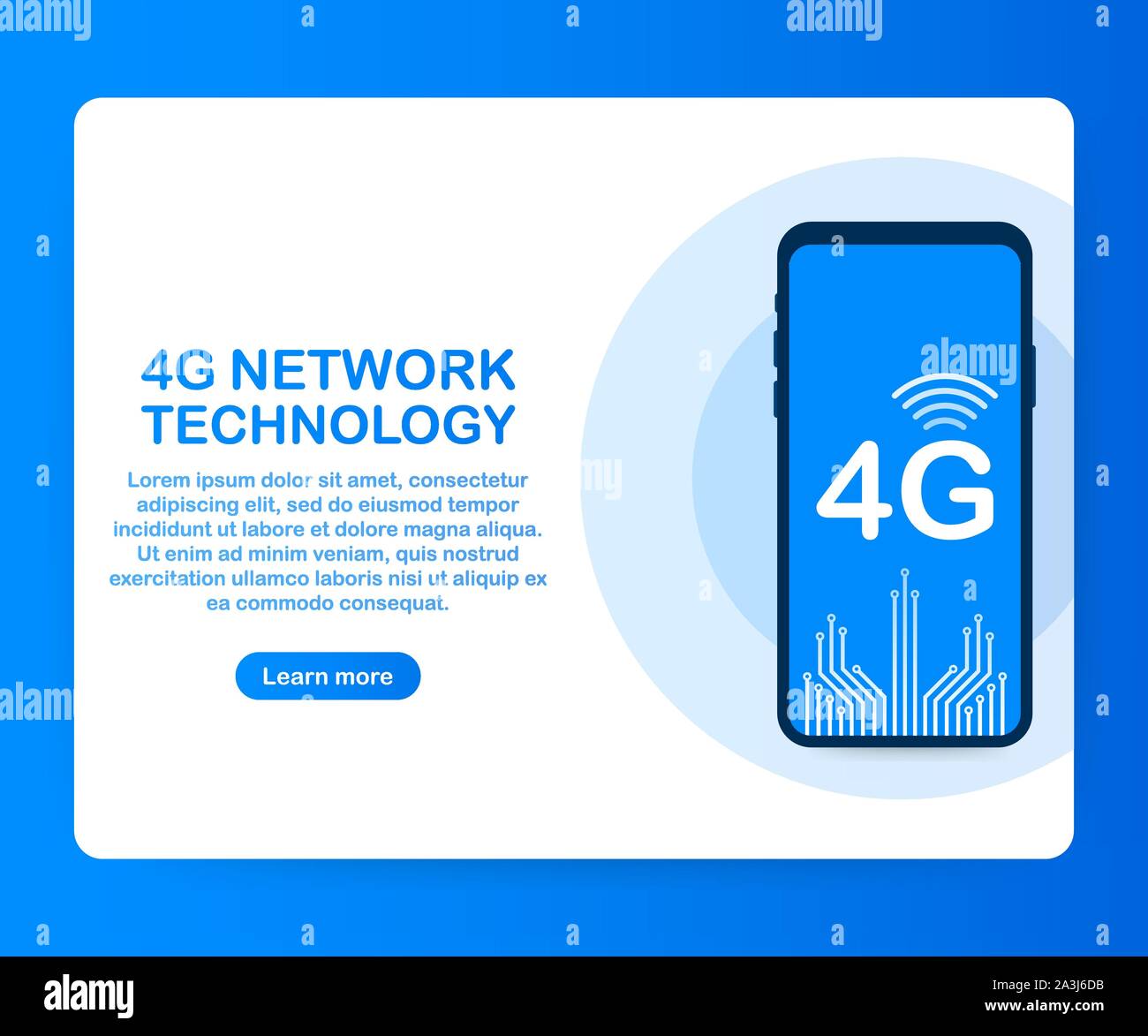 4G network wireless systems and internet. Communication network. Vector ...