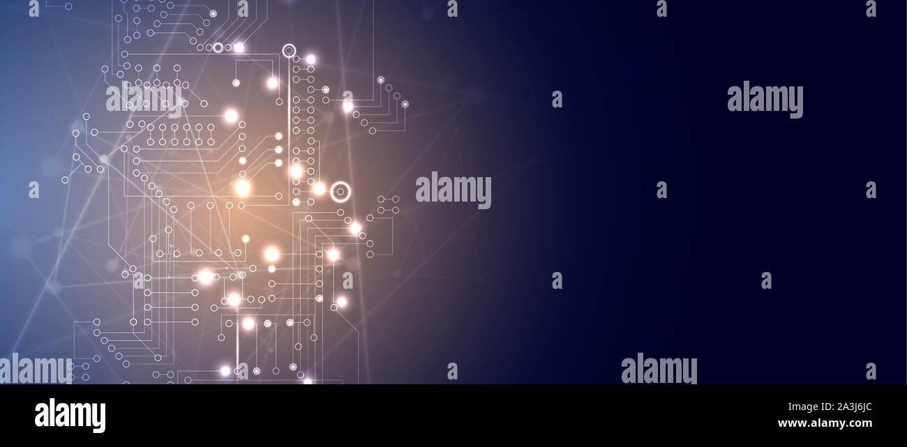Abstract circuit board futuristic technology processing business ...