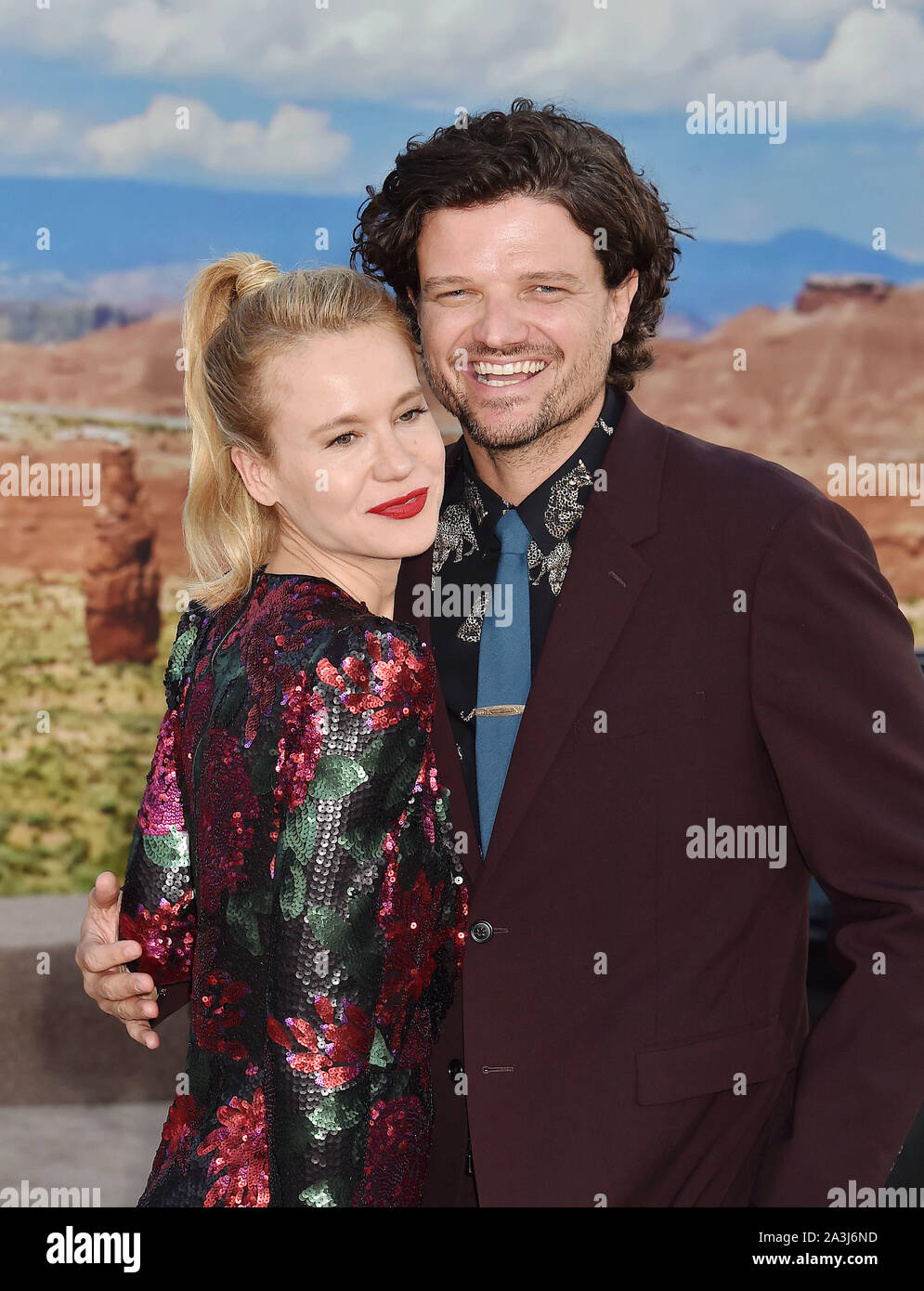 WESTWOOD, CA - OCTOBER 07: Matt Jones (R) and guest attend the premiere ...