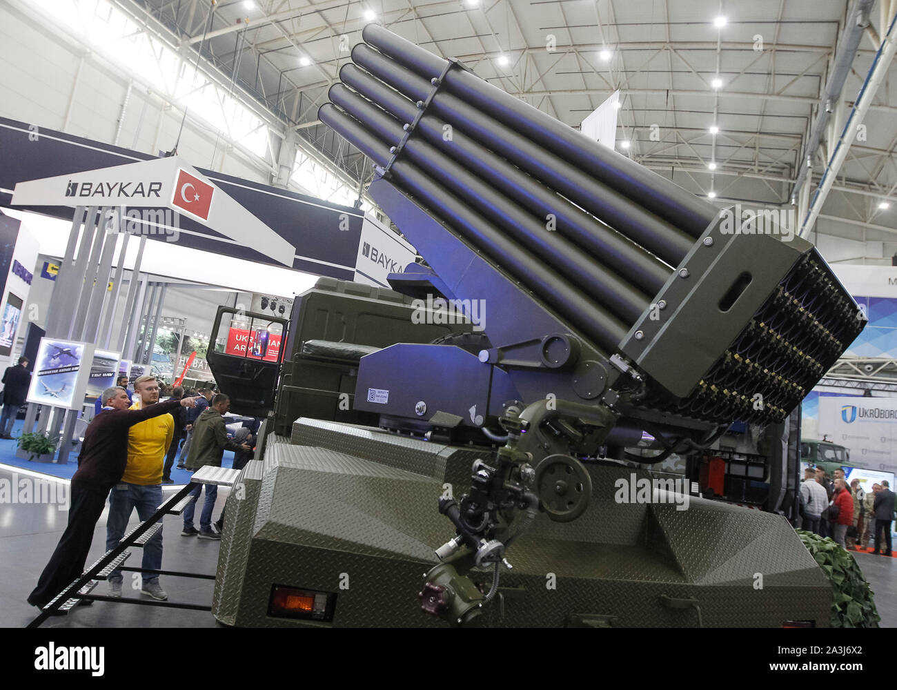 Kiev, Ukraine. 08th Oct, 2019. A multiple rocket launcher during the ...