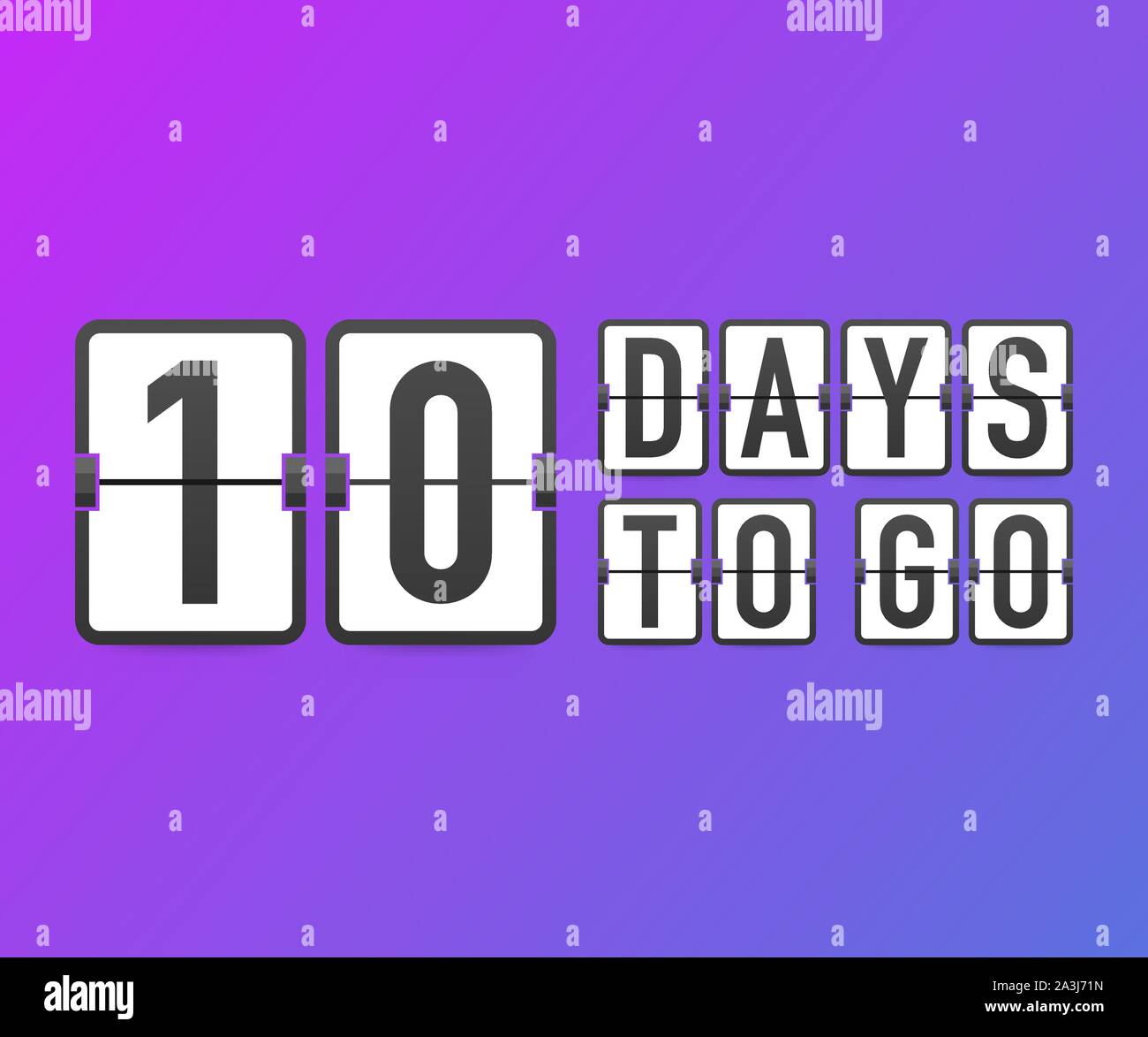 Ten days to go. Time icon. Vector stock illustration Stock Vector Image ...