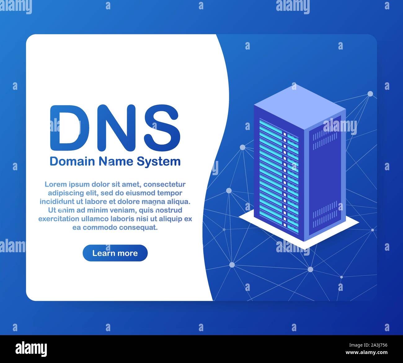 DNS Domain Name System Server. Vector stock illustration Stock Vector ...