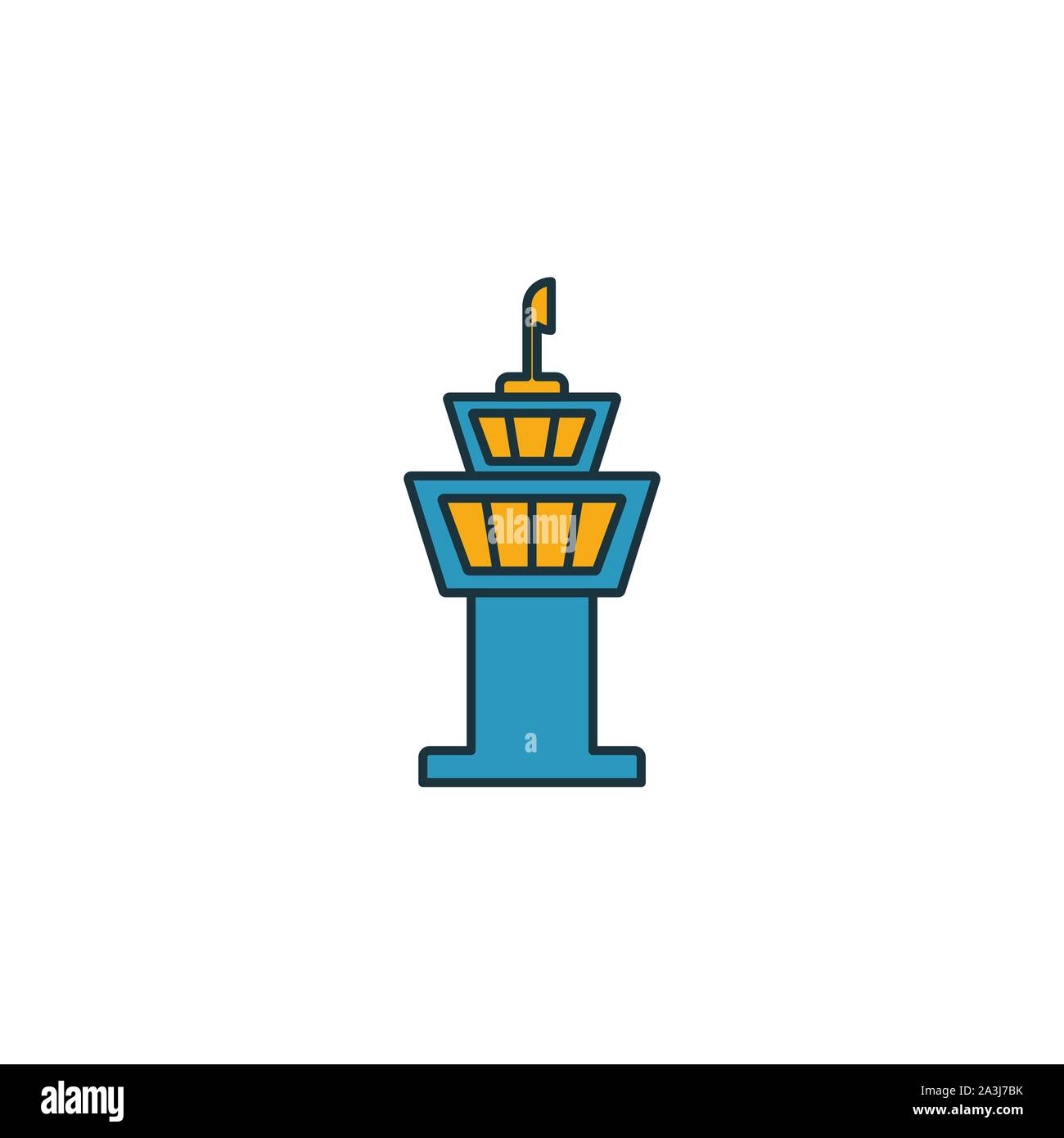 Airport Tower icon. Outline filled creative elemet from airport icons ...