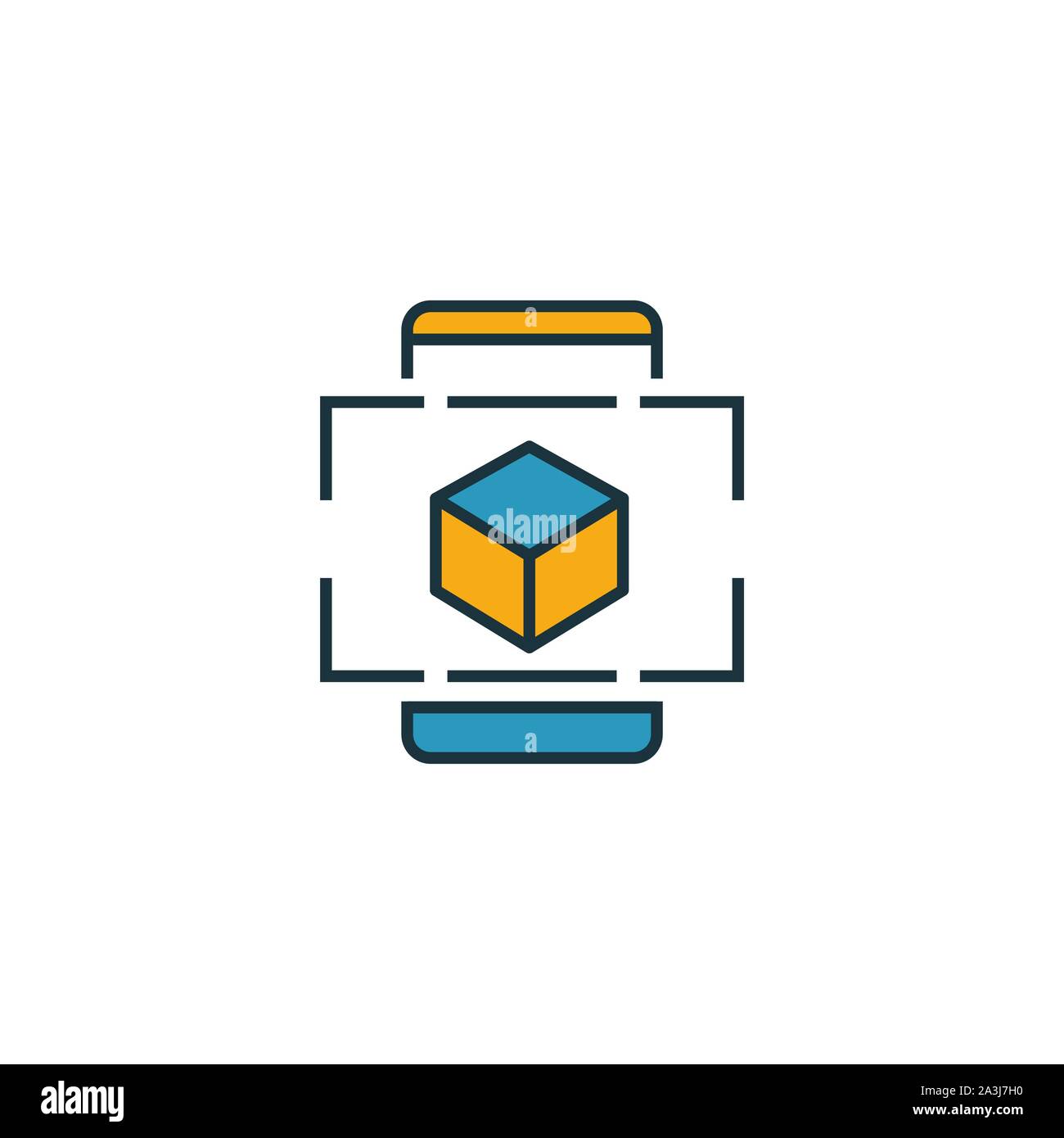 Augmented Reality icon. Outline filled creative elemet from visual ...