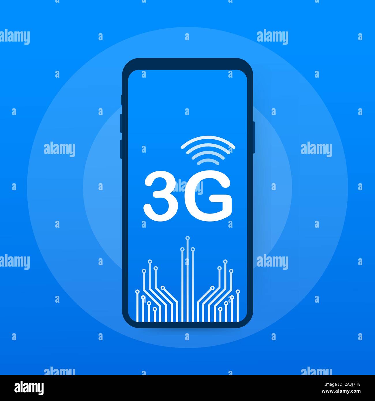 3G network wireless systems and internet. Communication network. Vector ...