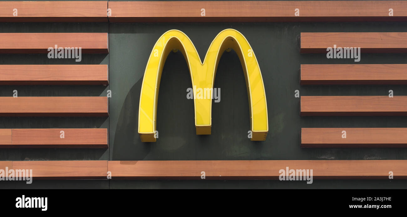 DUESSELDORF, GERMANY - CIRCA AUGUST 2019: McDonald's sign Stock Photo ...