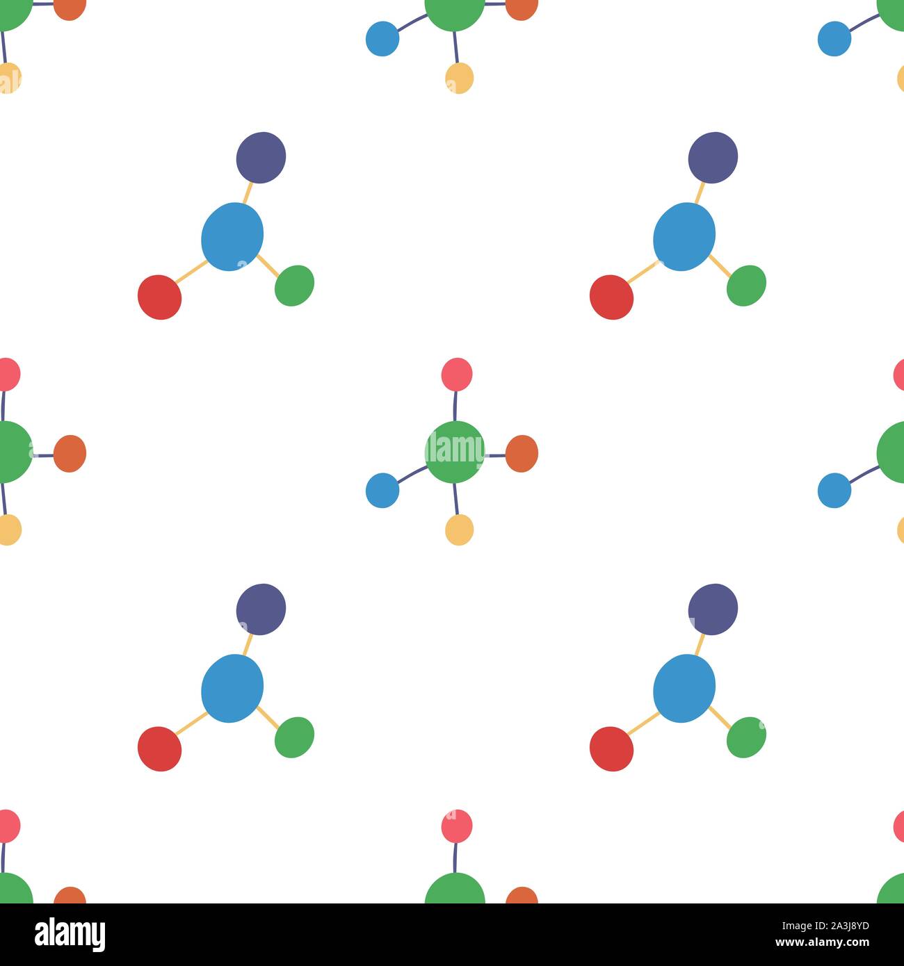 Seamless pattern with molecule for web design, wrapping paper, fabric ...