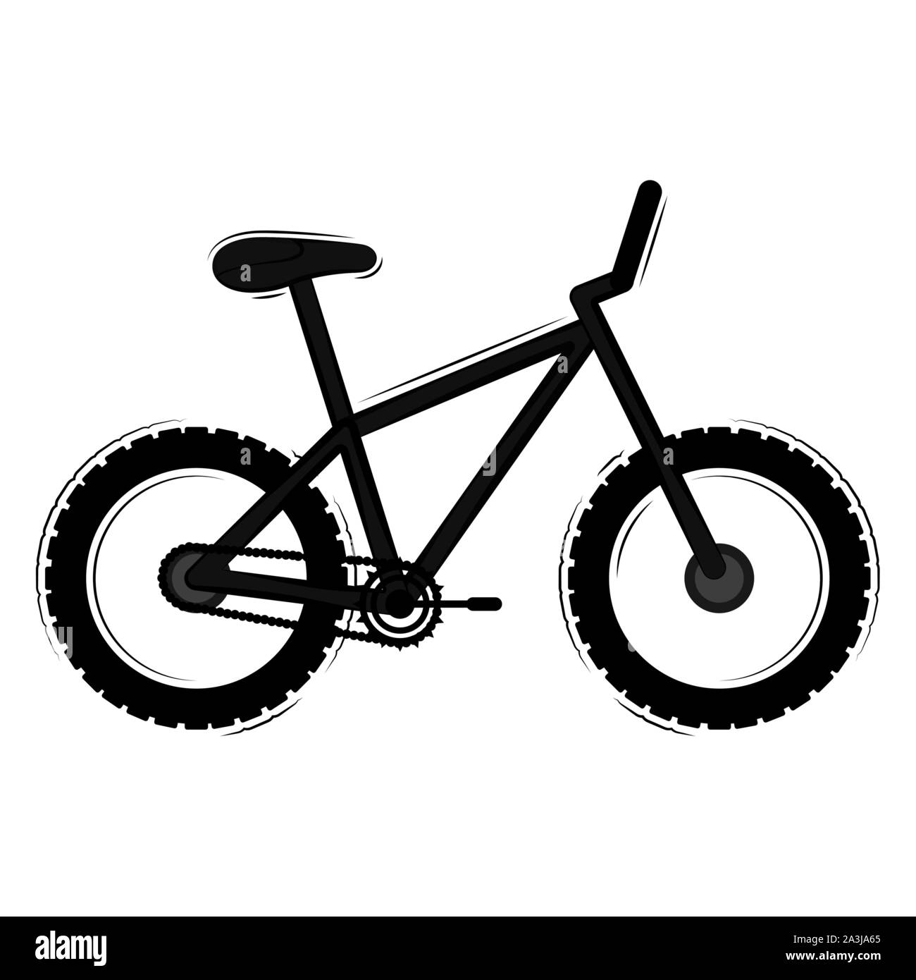 Isolated bicycle image on a white background - Vector Stock Vector ...
