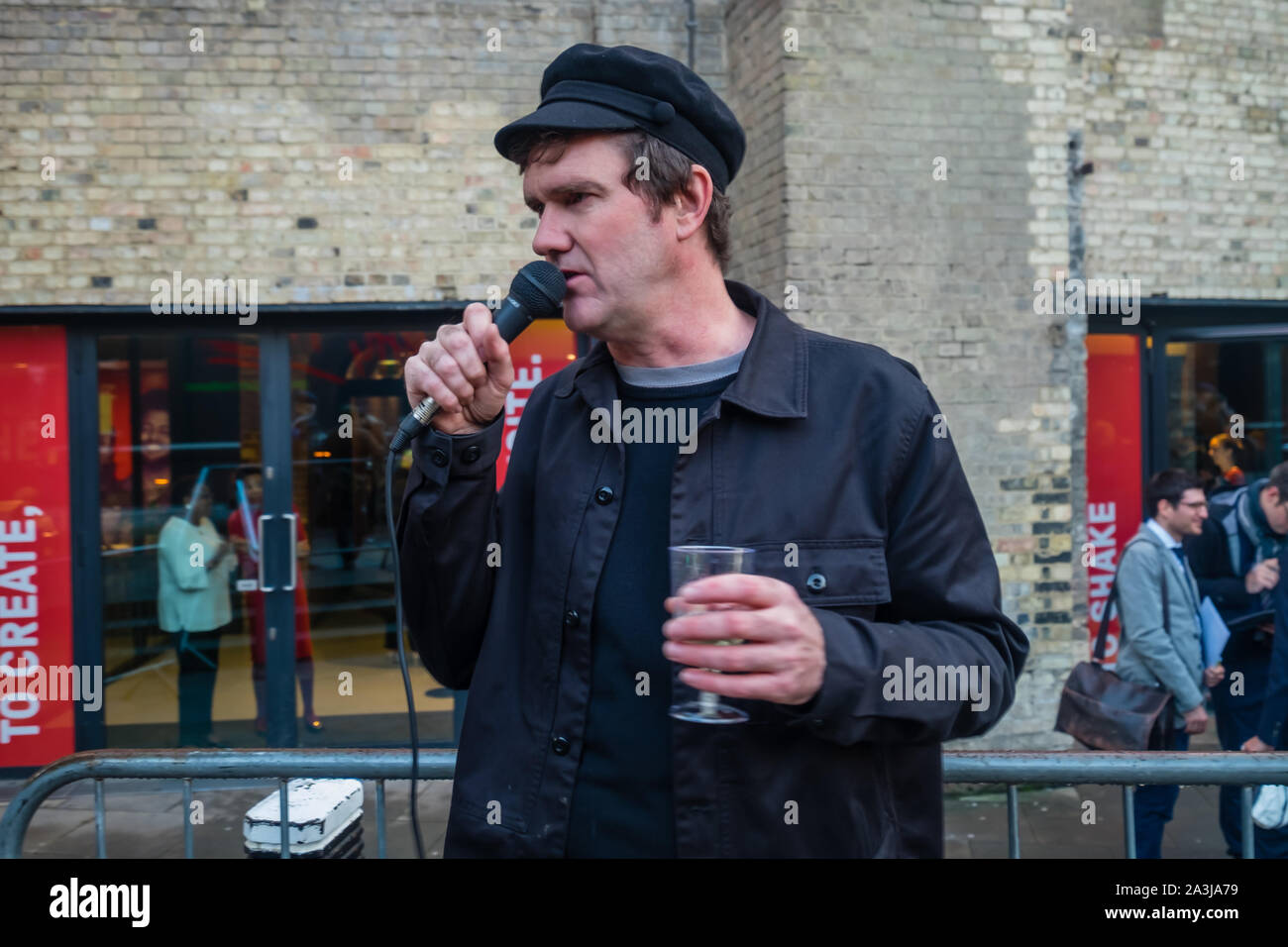 London, UK. 8th October 2019. Simon Elmer of Ash delivers his carefully ...